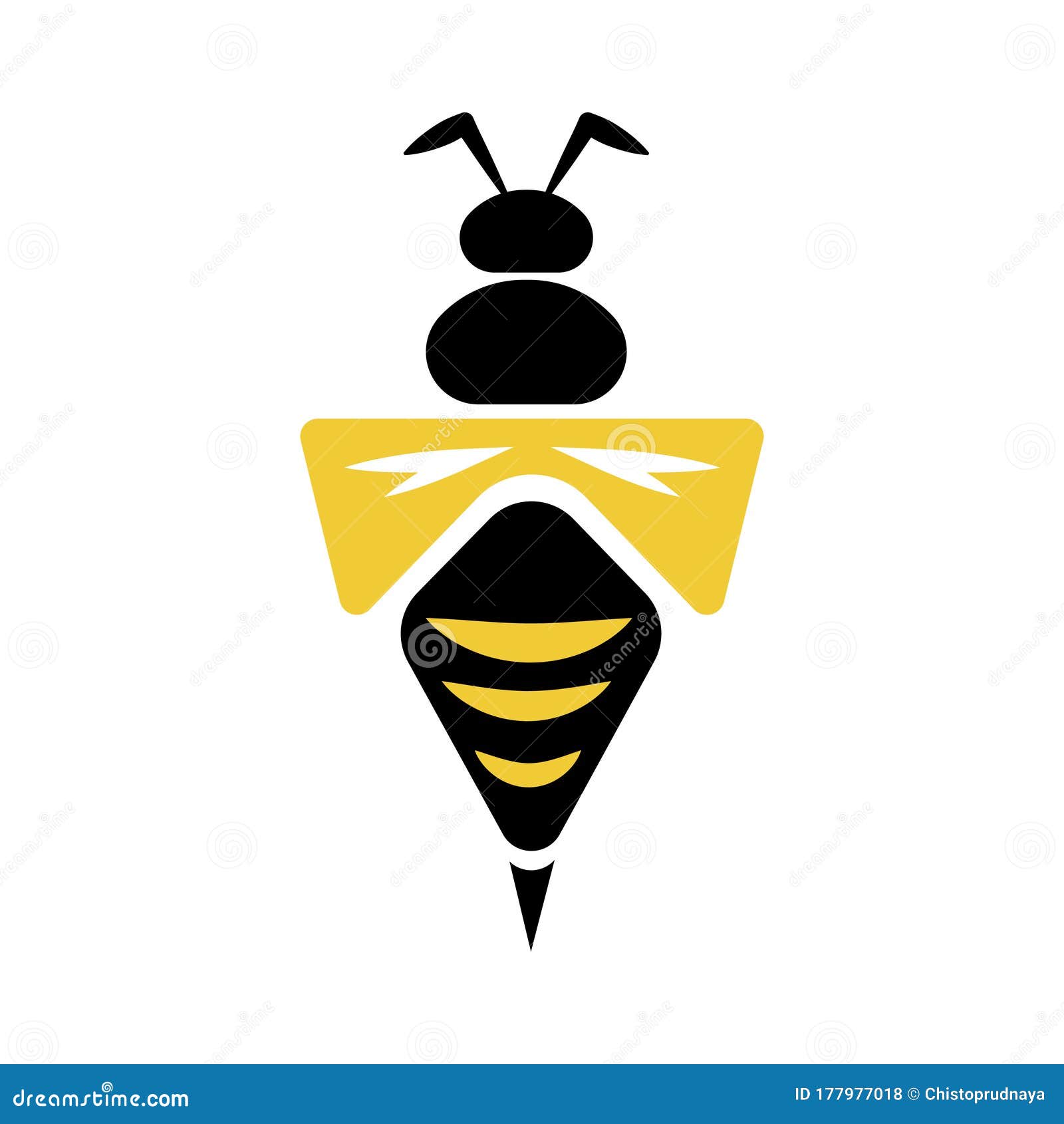 Wasp Flat icon stock vector. Illustration of drawing - 177977018