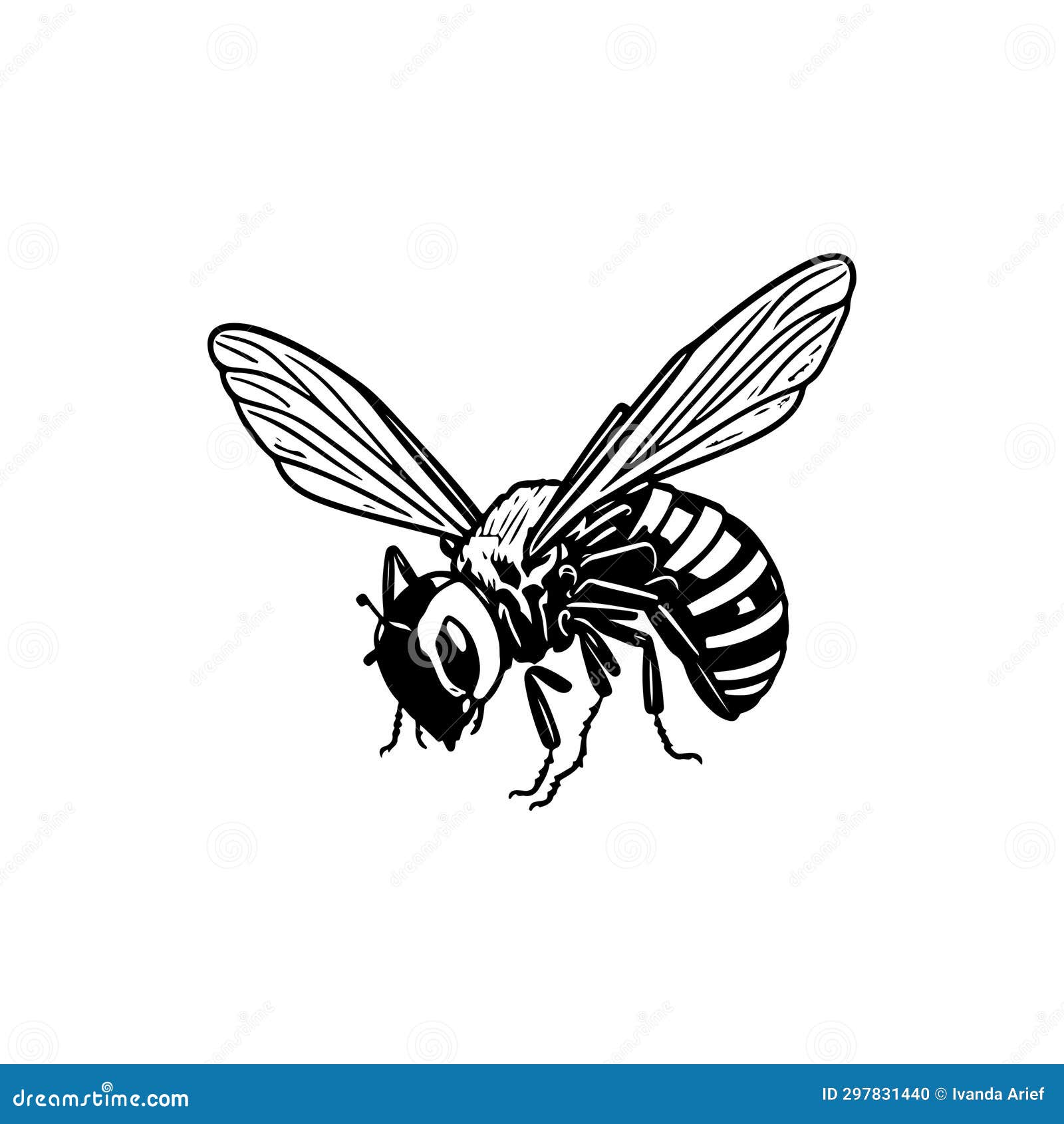 Wasp Icon Hand Draw Black Colour Flying Animals Logo Symbol Perfect ...