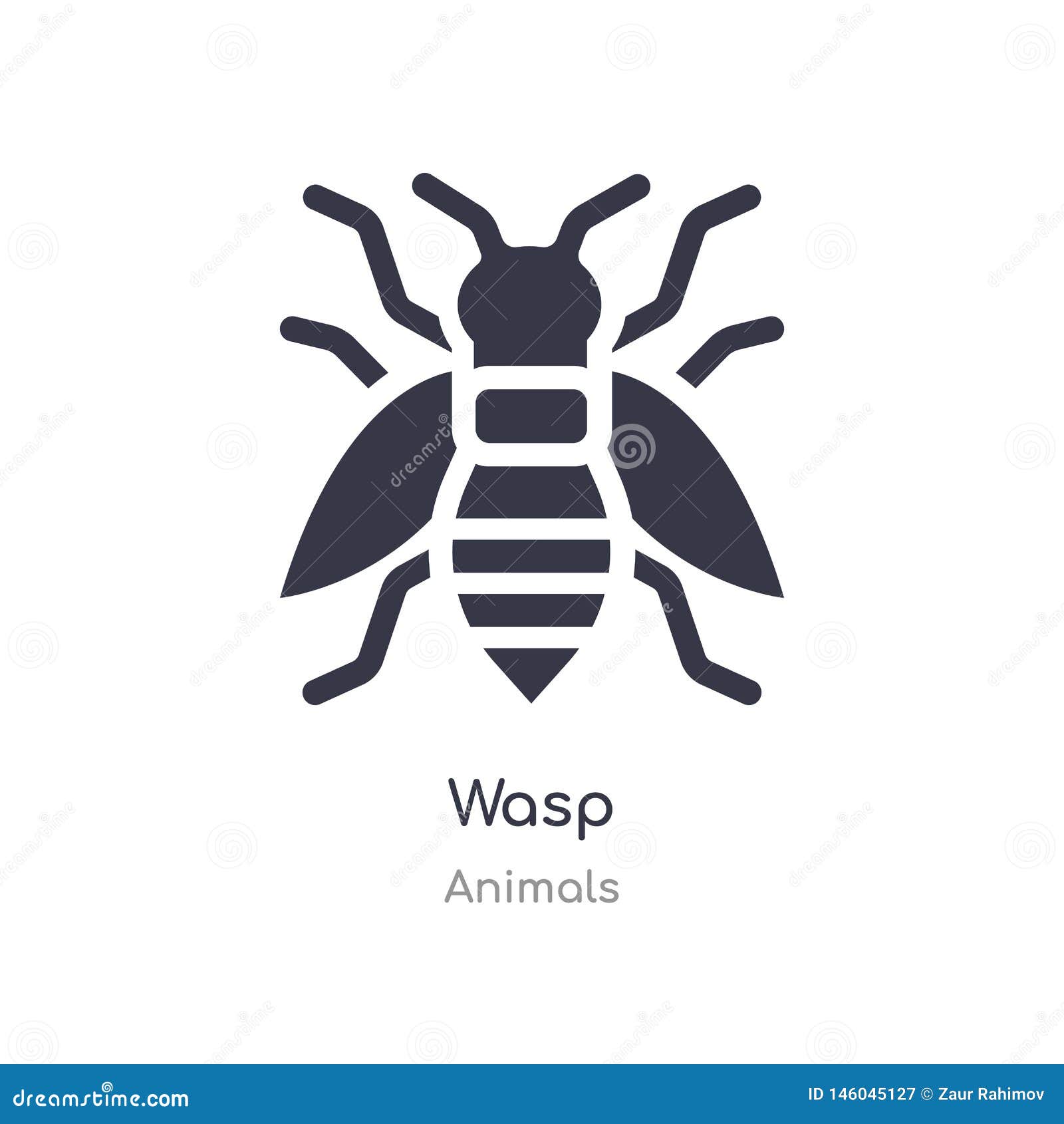 Wasp Icon. Isolated Wasp Icon Vector Illustration from Animals ...