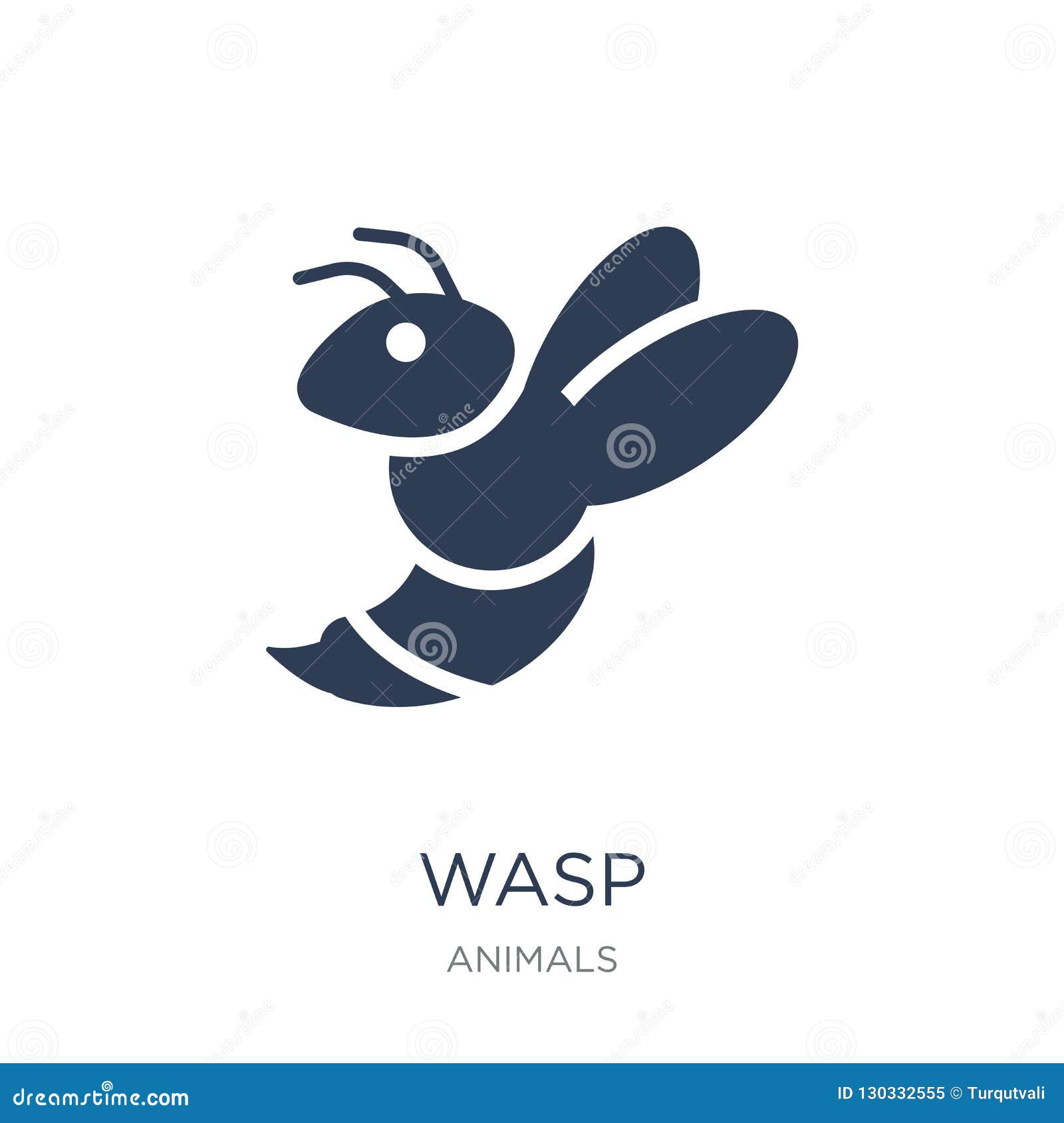 Wasp Icon. Trendy Flat Vector Wasp Icon on White Background from Stock ...