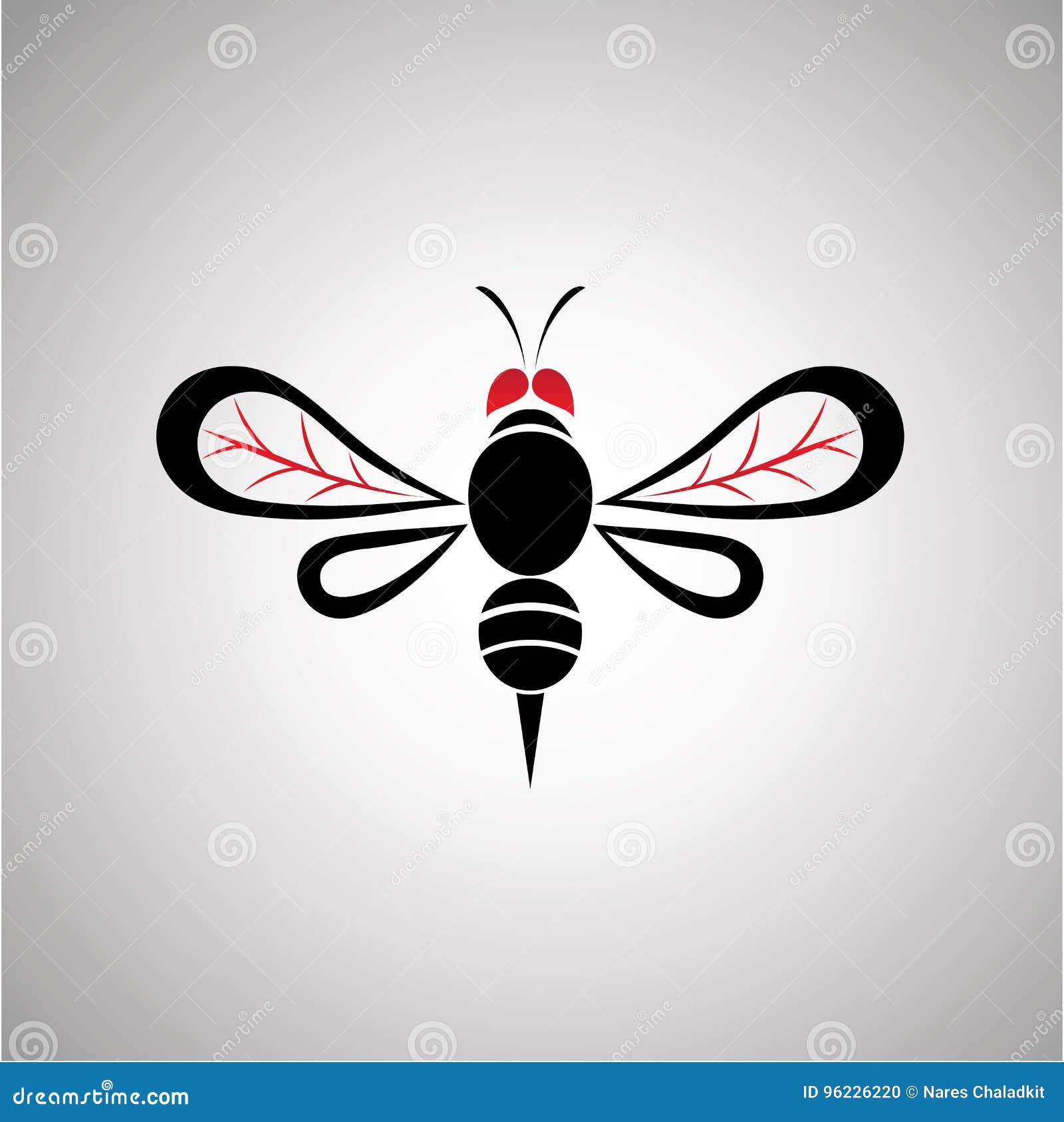 Wasp Ideas Design Illustration Graphic on Background Stock Illustration ...