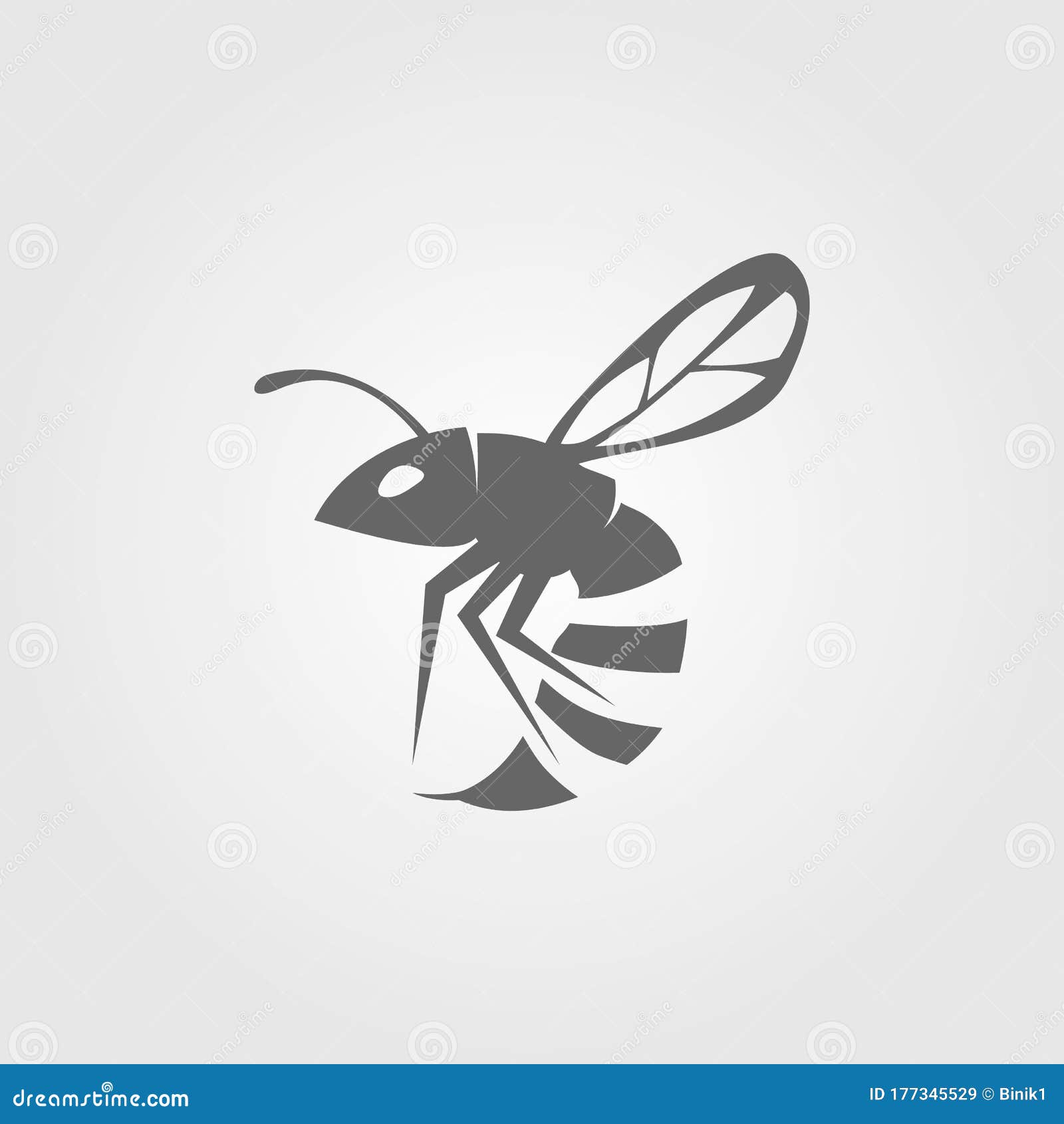 Wasp Insect Icon Vector Isolated on White Background Stock Vector ...