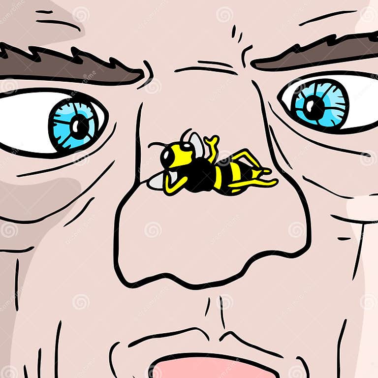 Wasp man stock vector. Illustration of comic, nose, terror - 42279914