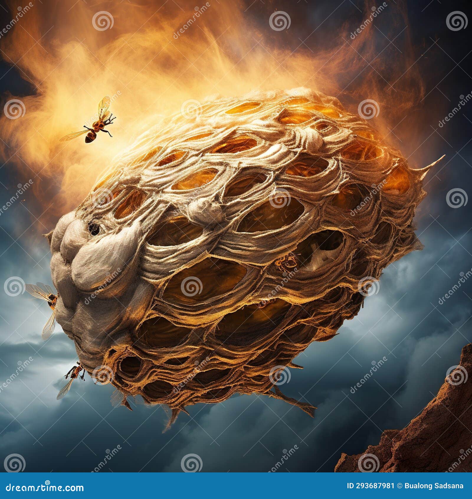Ai Generated Illustration Wildlife Concept of Wasp Nest Stock ... Ai Generated Illustration Wildlife Concept of Wasp Nest Stock ...