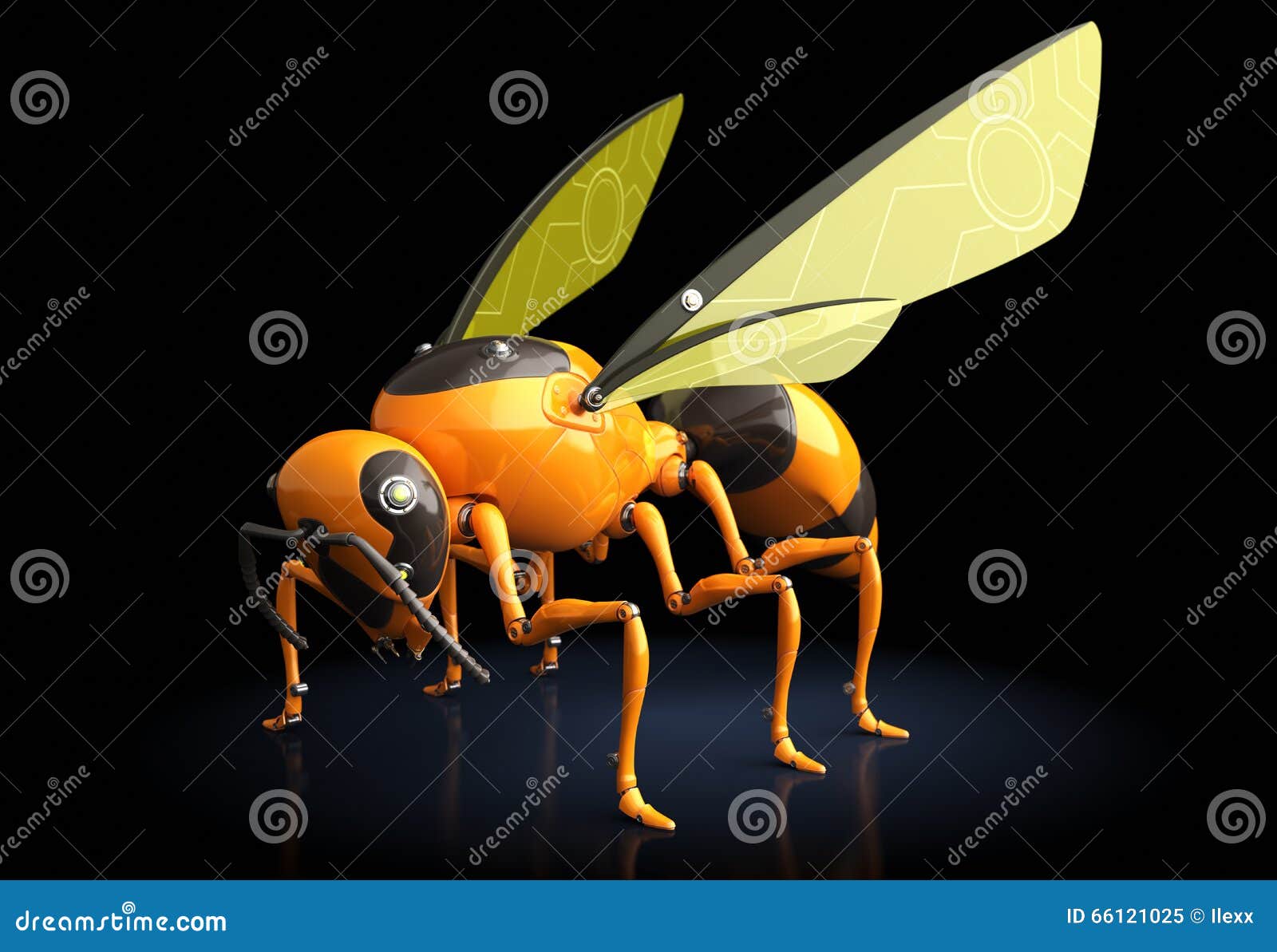 Wasp robot stock illustration. Illustration of alone - 66121025