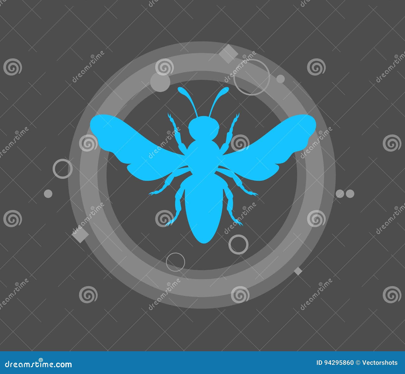 Wasp Shape stock vector. Illustration of creature, closeup - 94295860