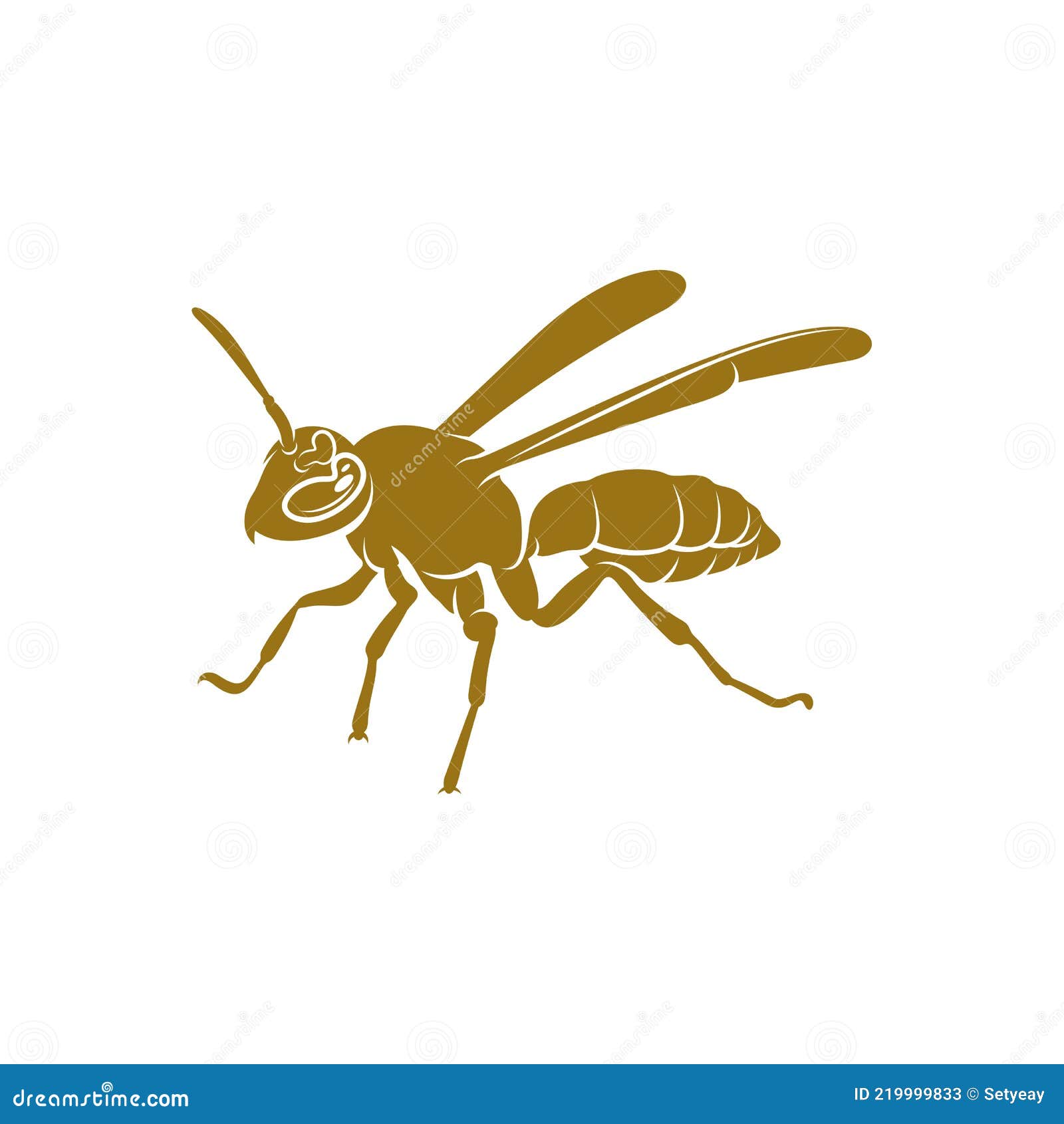 Wasp Vector Illustration. Wasp Logo Design Concept Template Stock ...