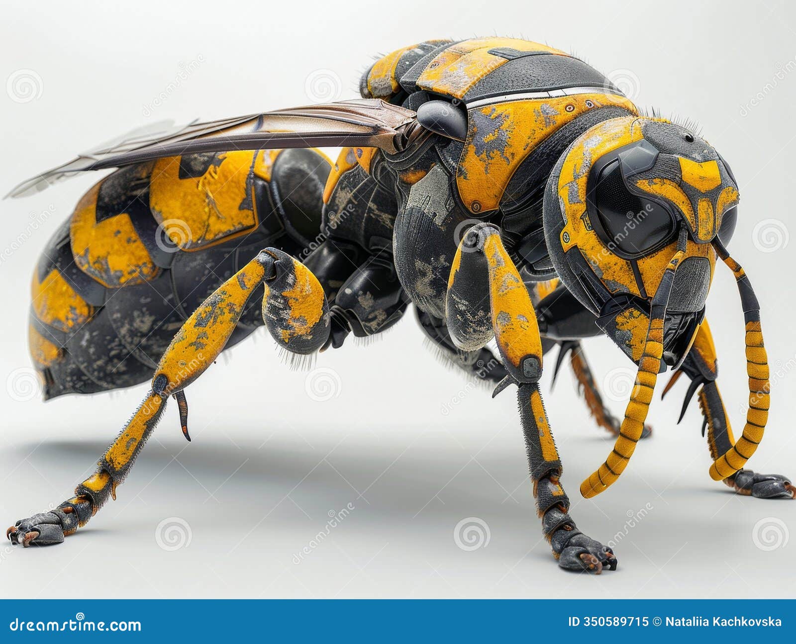 Wasp on a white background stock illustration. Illustration of white ...