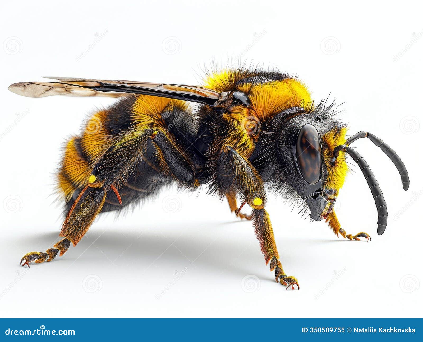 Wasp on a white background stock illustration. Illustration of flower ...