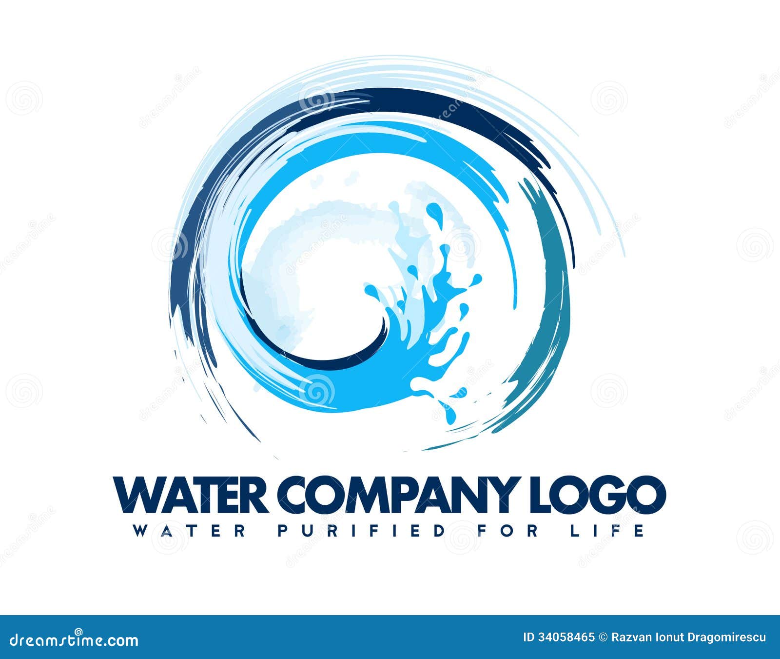 Wasser-Logo stock abbildung. Illustration von struktur - 34058465