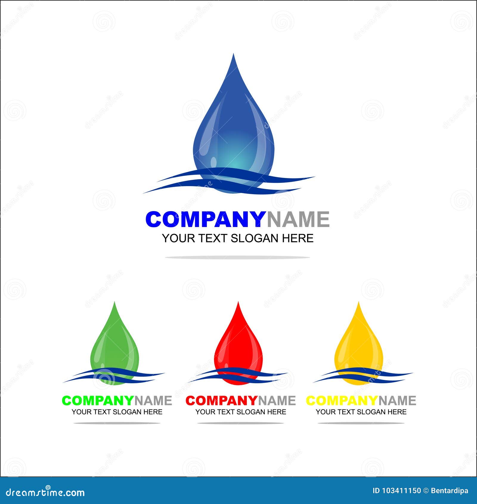 Wasser-Vektor Logo Design Template, Firma Stock Abbildung ...