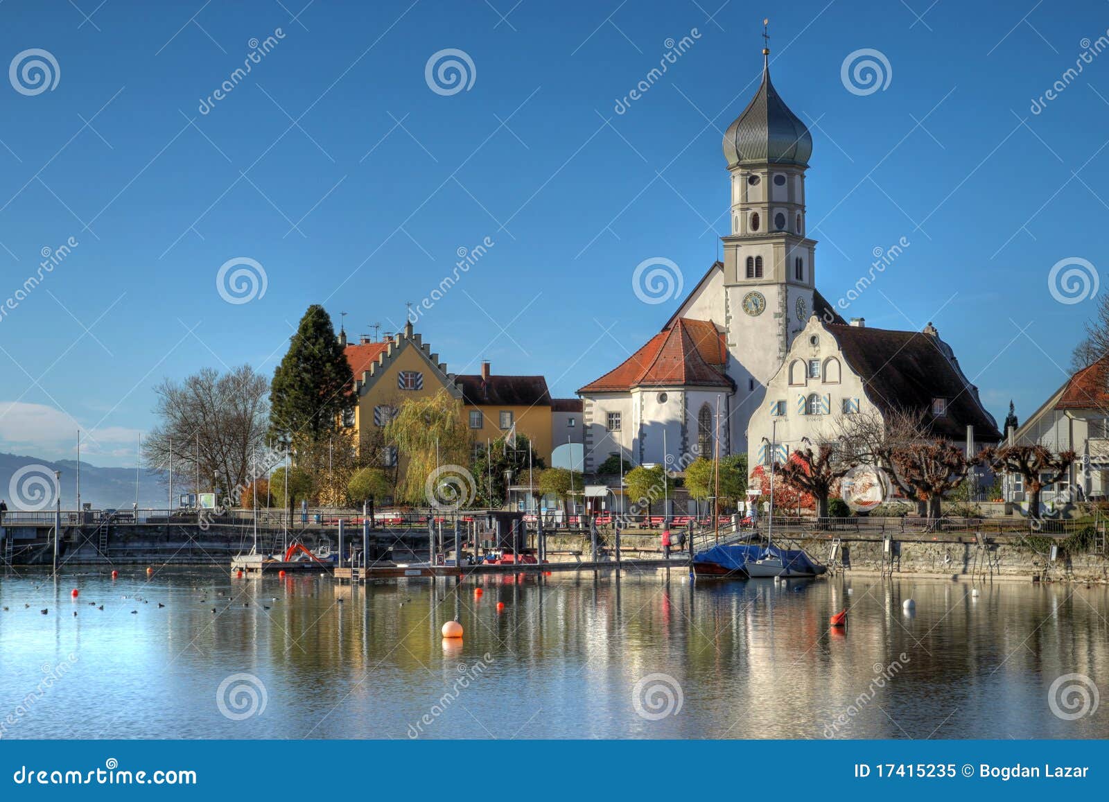 Wasserburg on Bodensee, Germany Stock Image - Image of george ...