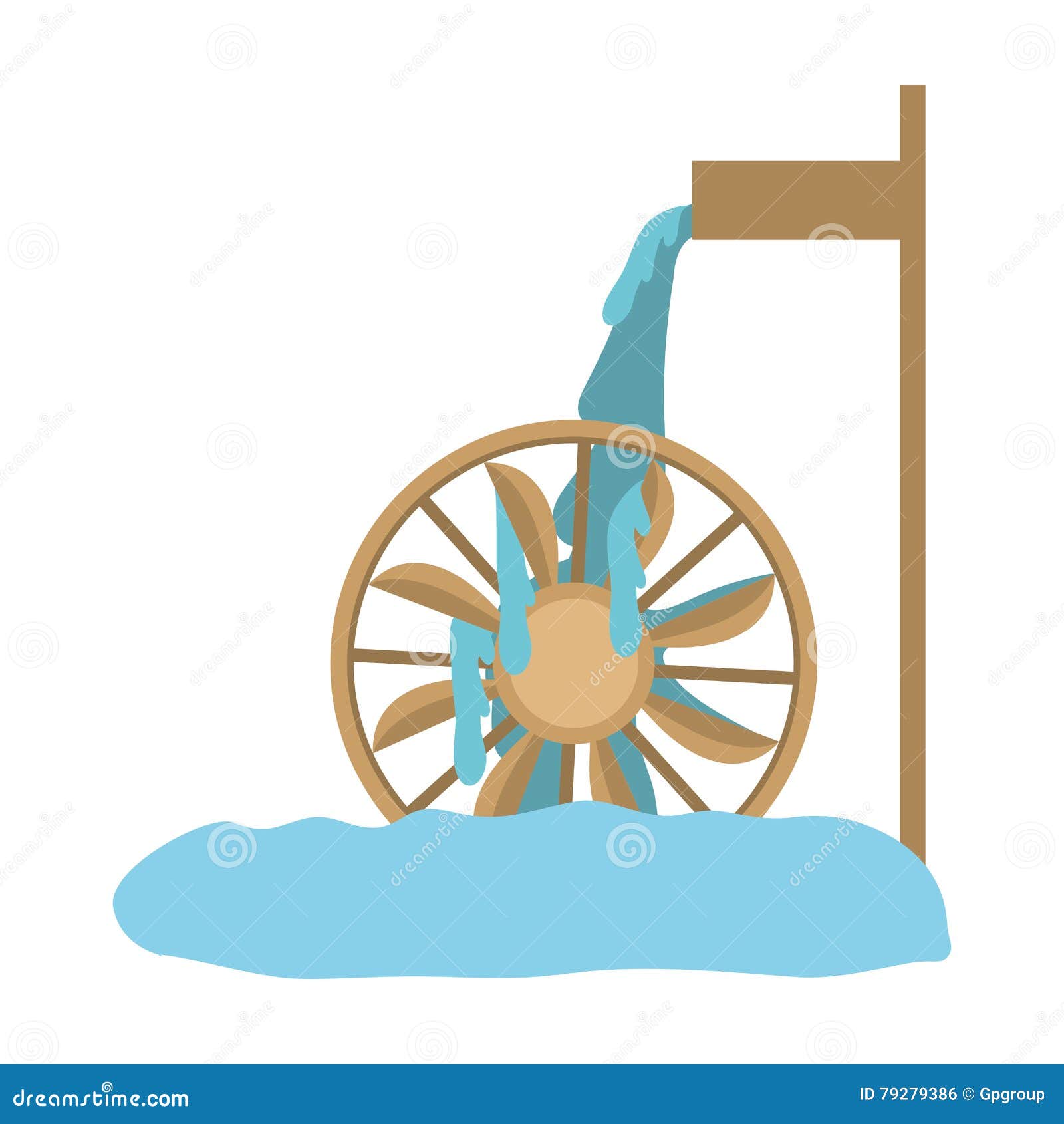 Waterwheel Stock Illustrationen, Vektors, & Klipart – (164 Stock ...