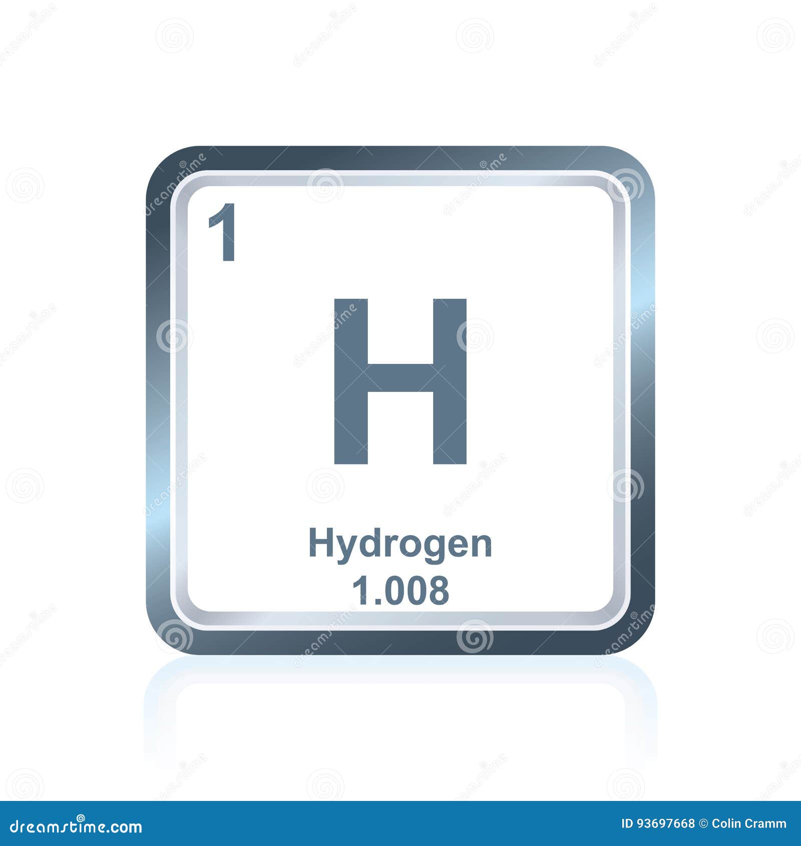Wasserstoff Des Chemischen Elements Vom Periodensystem Vektor Abbildung ...