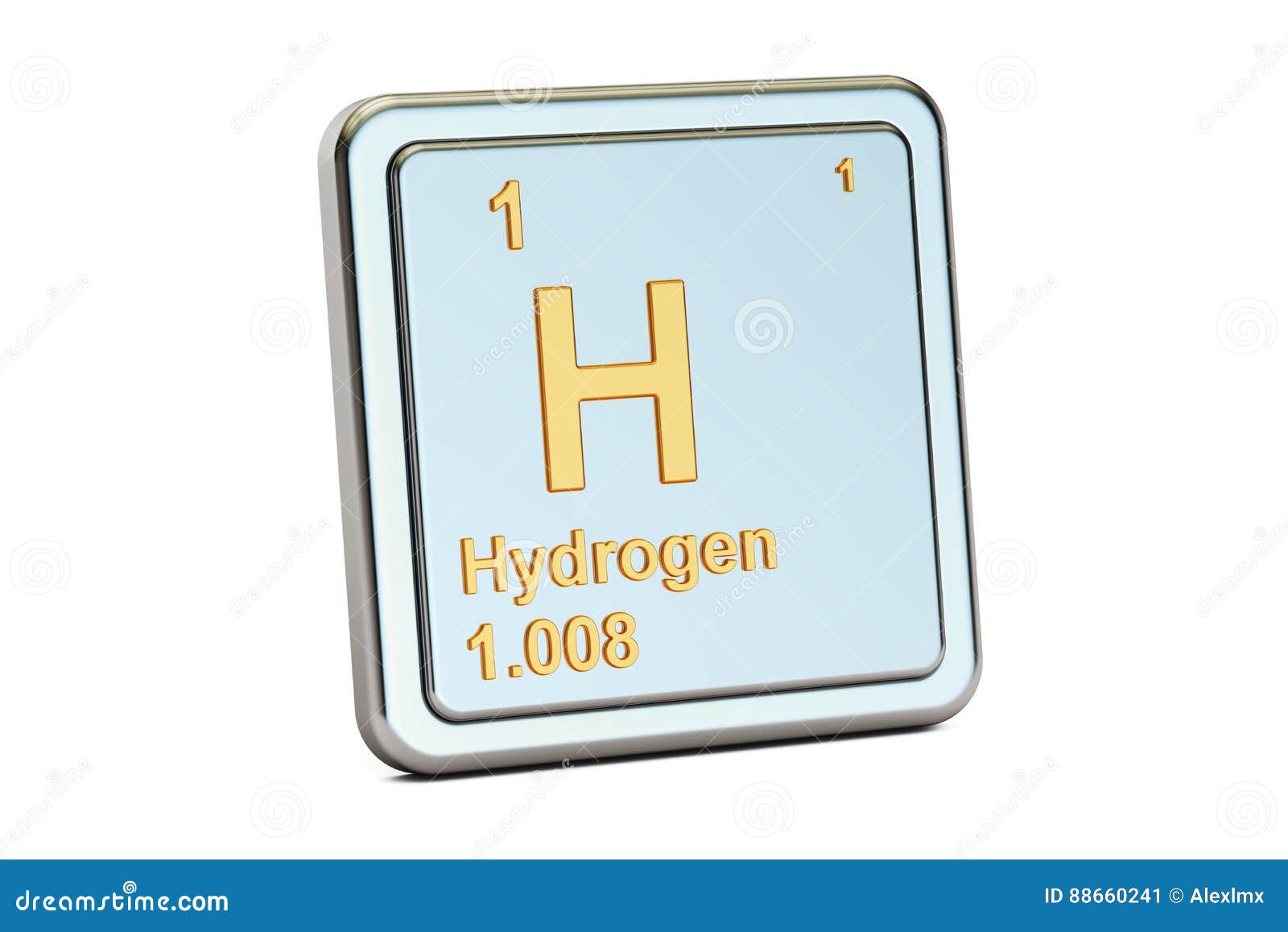 Wasserstoff H, Zeichen Des Chemischen Elements Wiedergabe 3d Stock ...