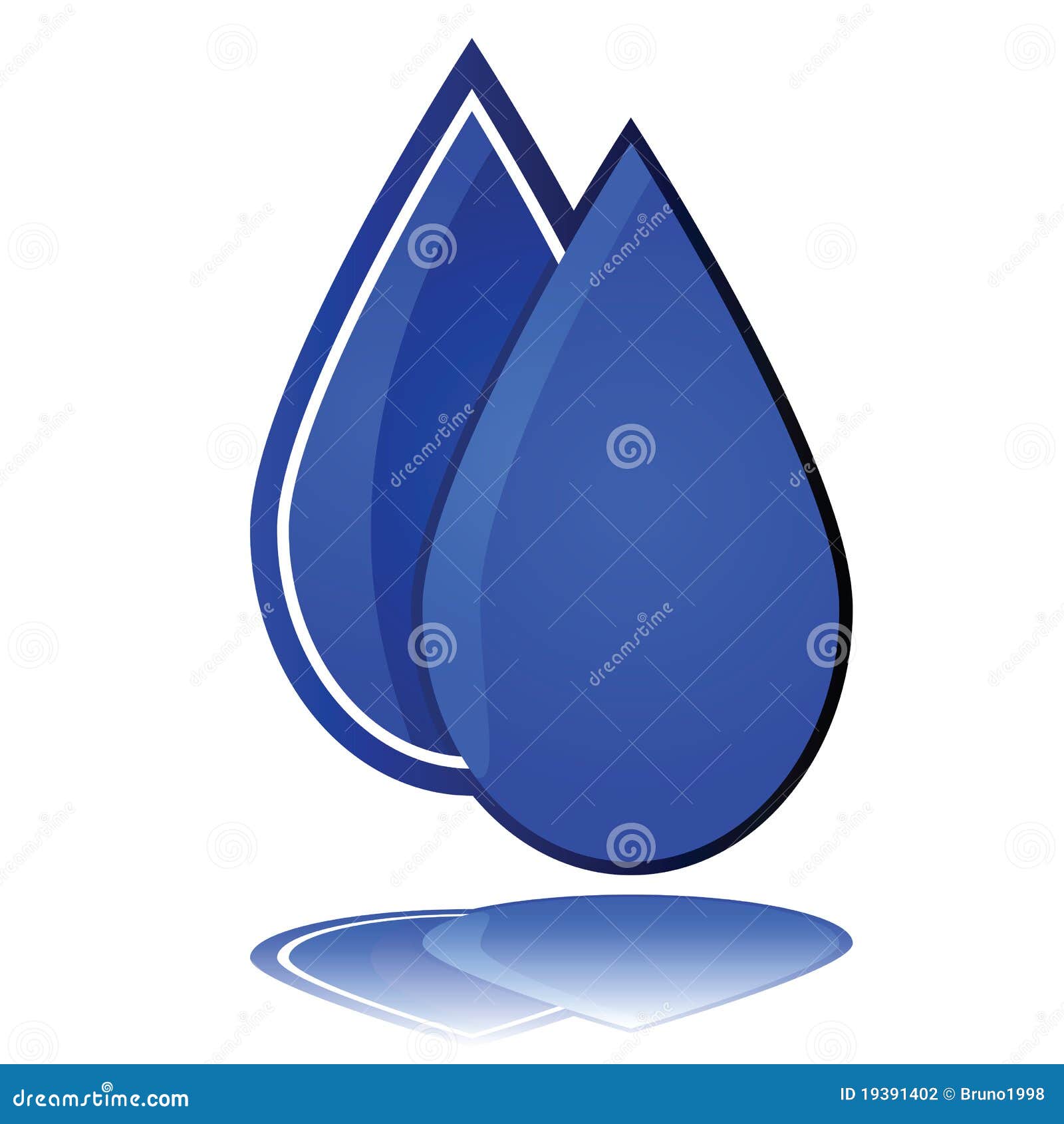Wassertropfen vektor abbildung. Illustration von element - 19391402