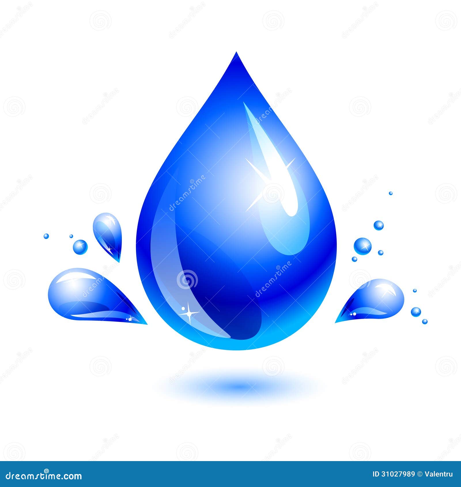 Wassertropfen. Aqua vektor abbildung. Illustration von blau - 31027989