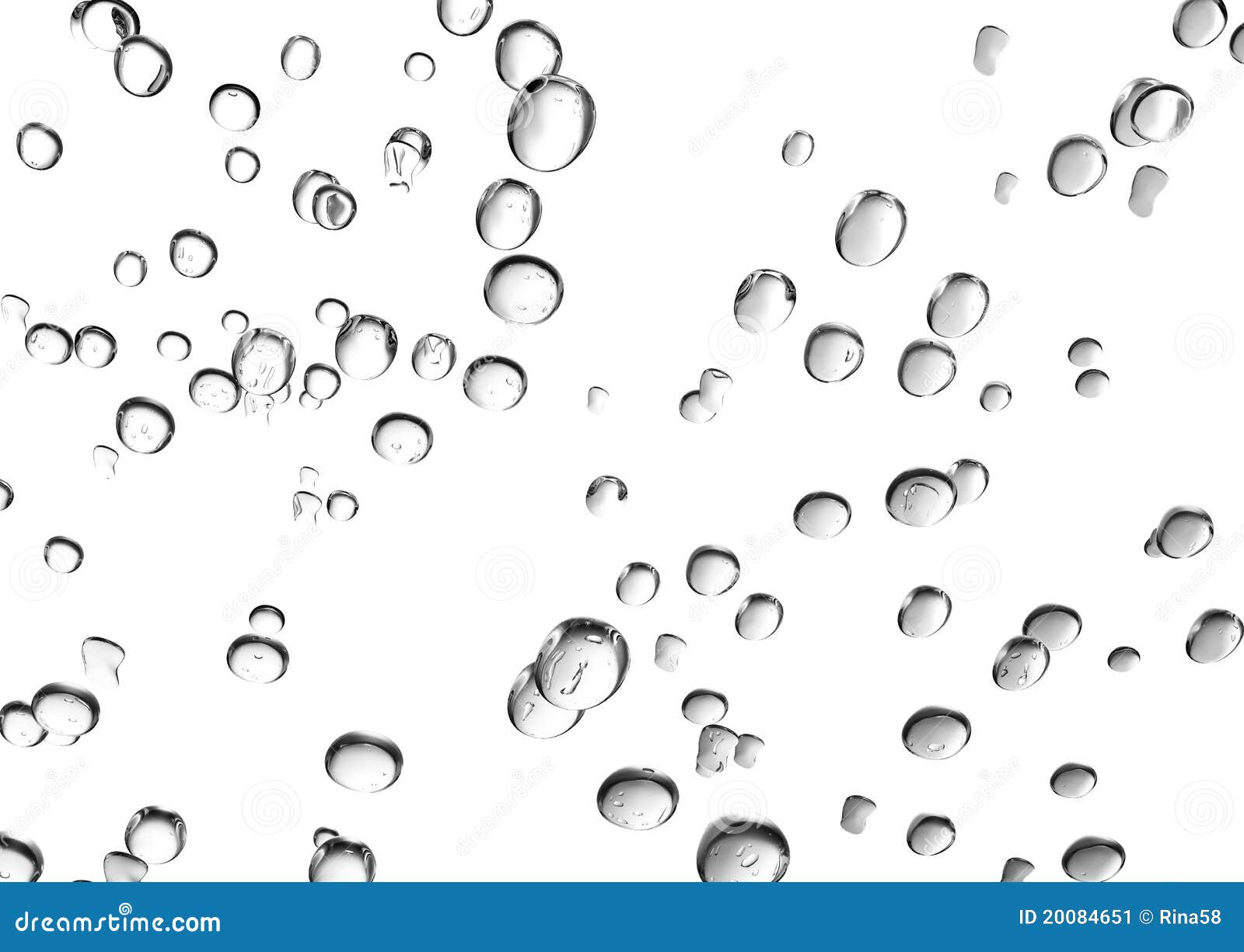 Wassertropfen Auf Weißem Hintergrund Stockbild - Bild: 20084651