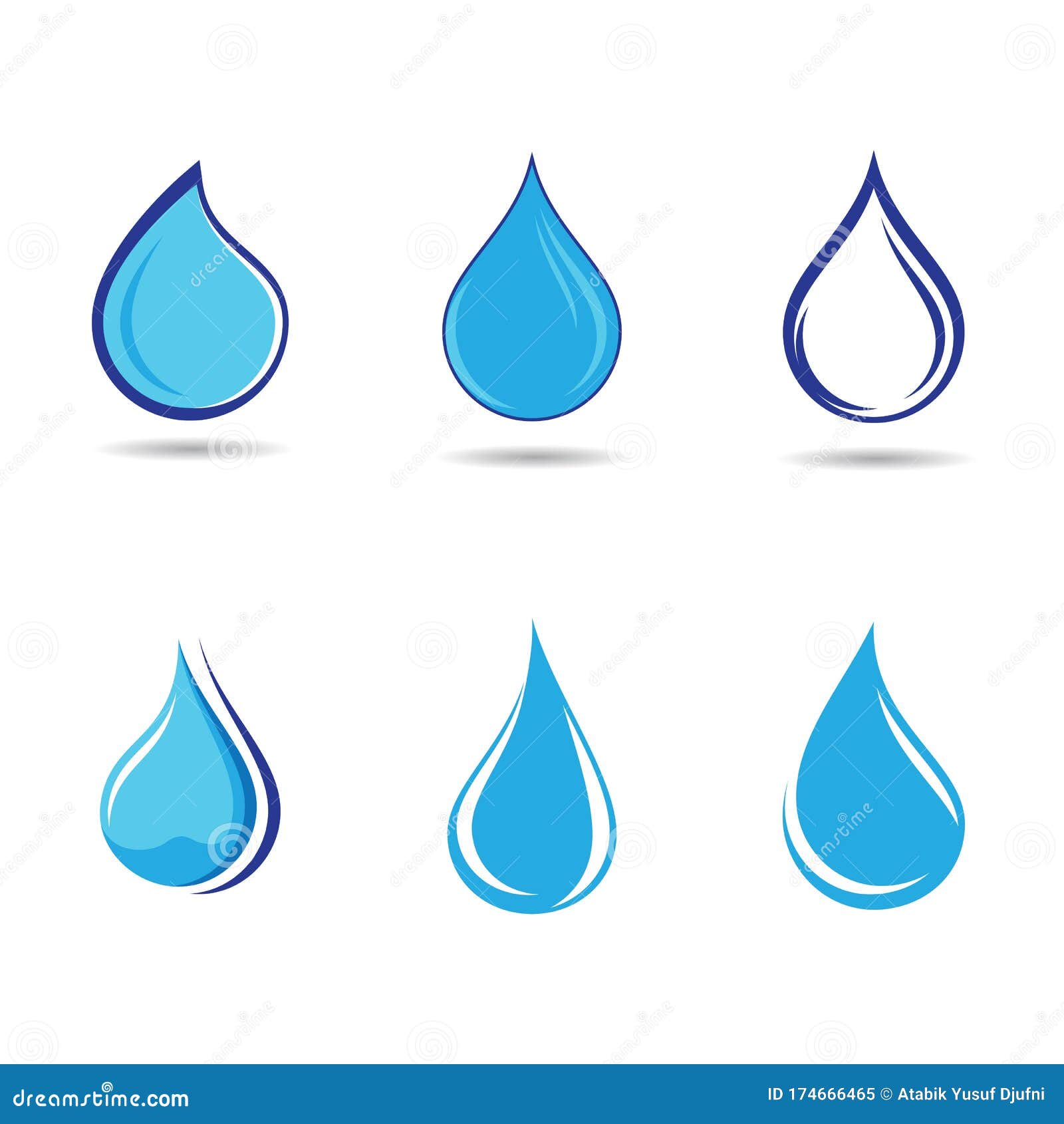 Wassertropfen-Vektorikone vektor abbildung. Illustration von ikonen ...