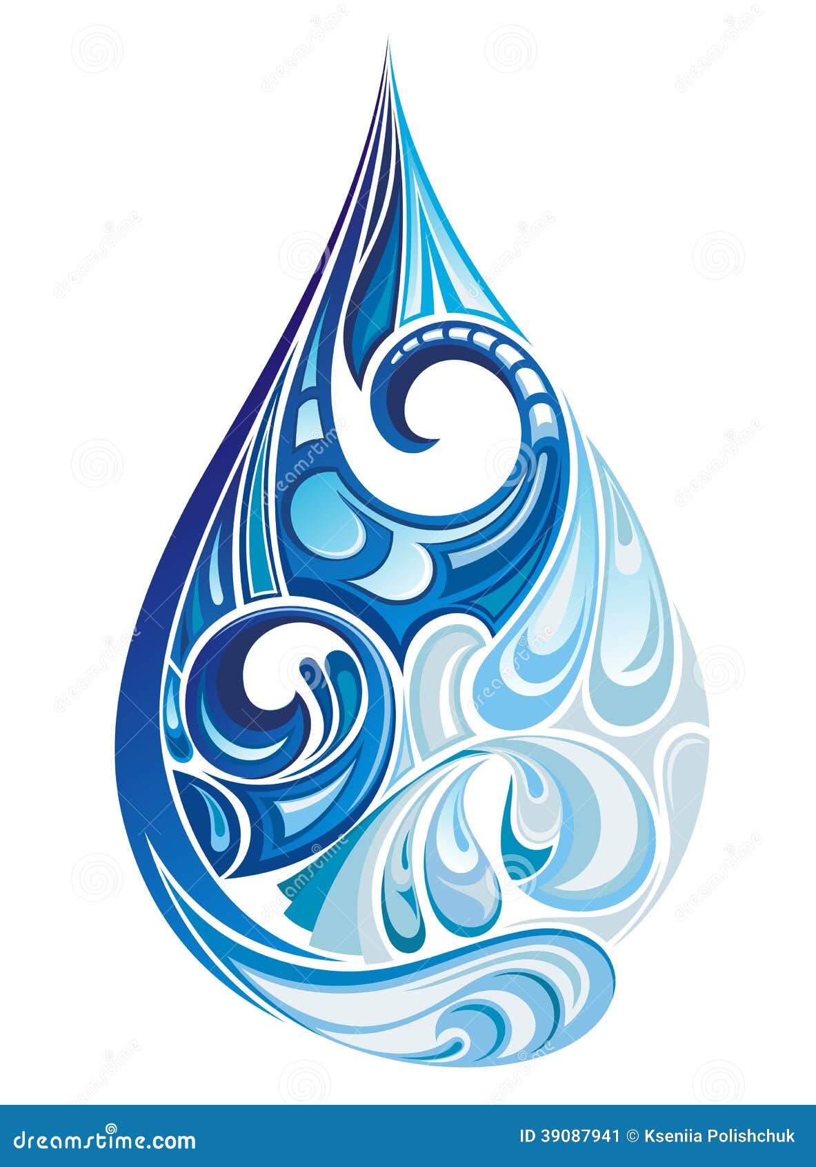 Wassertropfen. Vektorillustration Vektor Abbildung - Illustration von ...