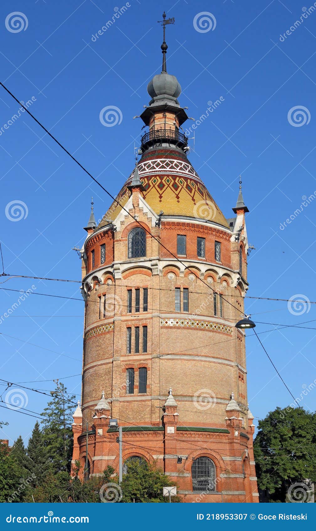 Wasserturm Water Tower in Vienna Stock Image - Image of historic ...