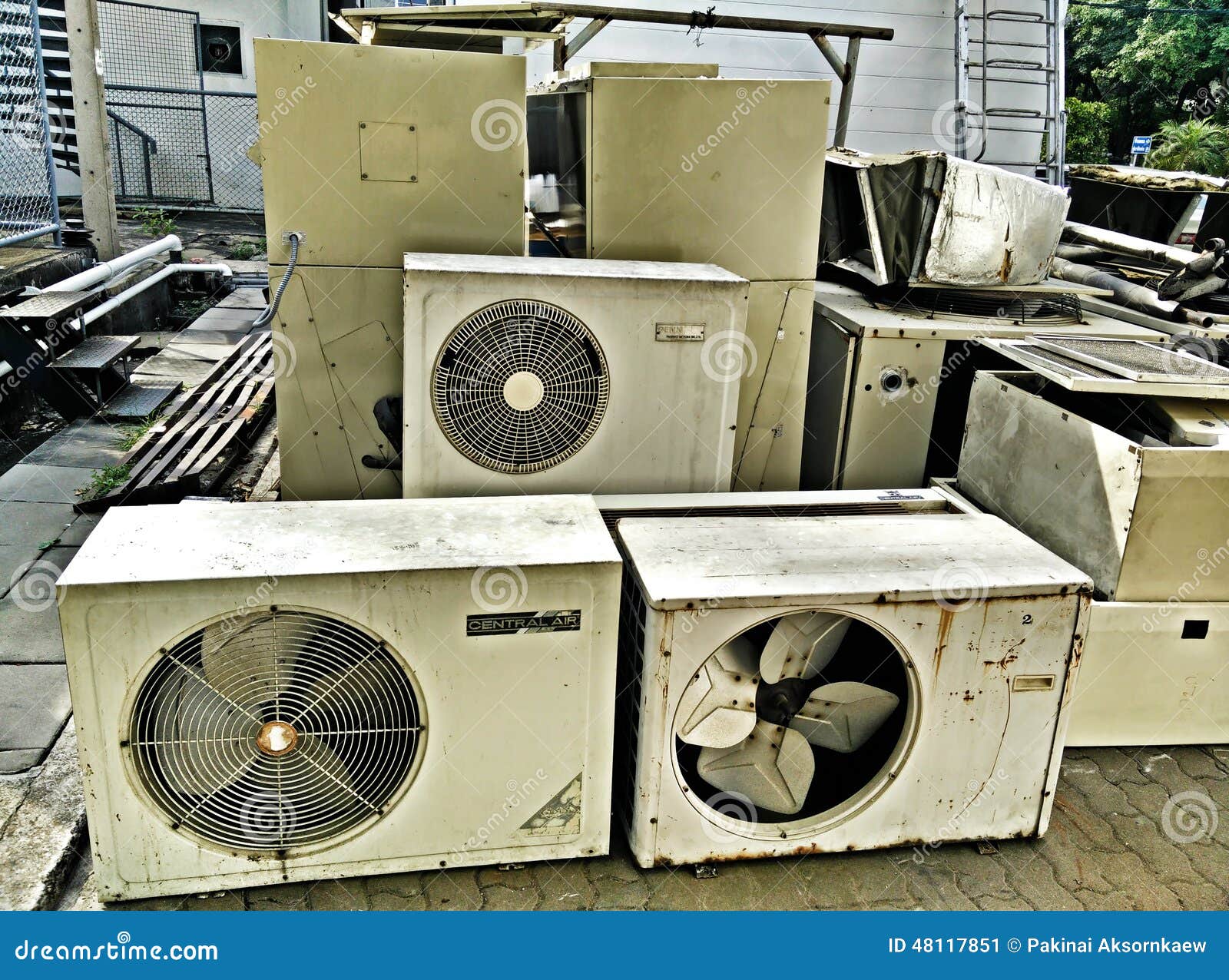 Waste air conditioning editorial photo. Image of coffee - 48117851