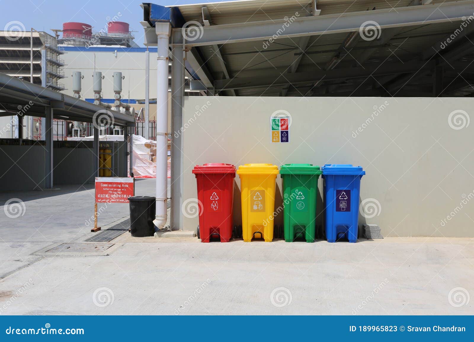 Waste Basket with Different Colors Editorial Stock Photo - Image of ...