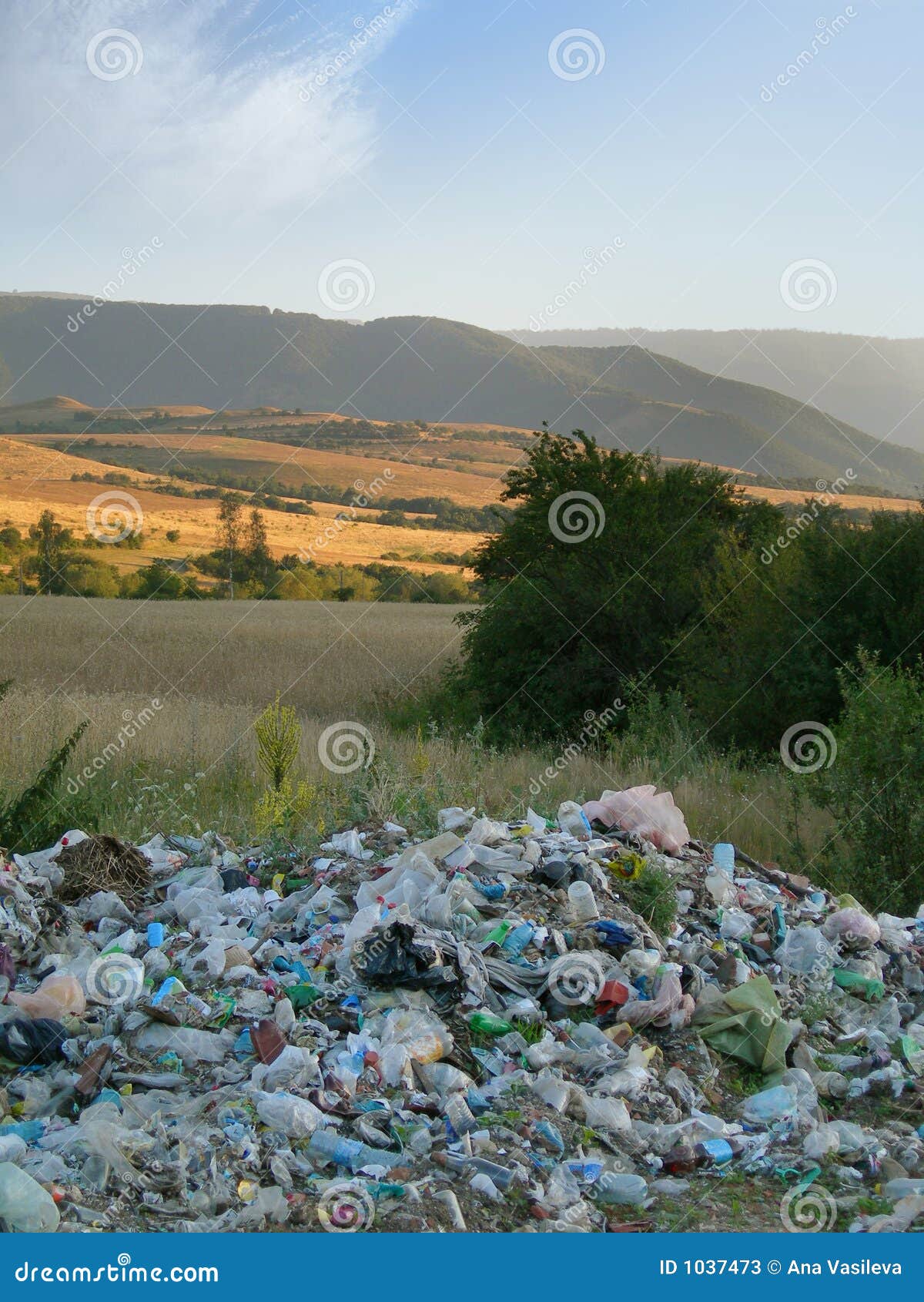 Waste and Beautiful Landscape - Environment Crisis Stock Image - Image ...