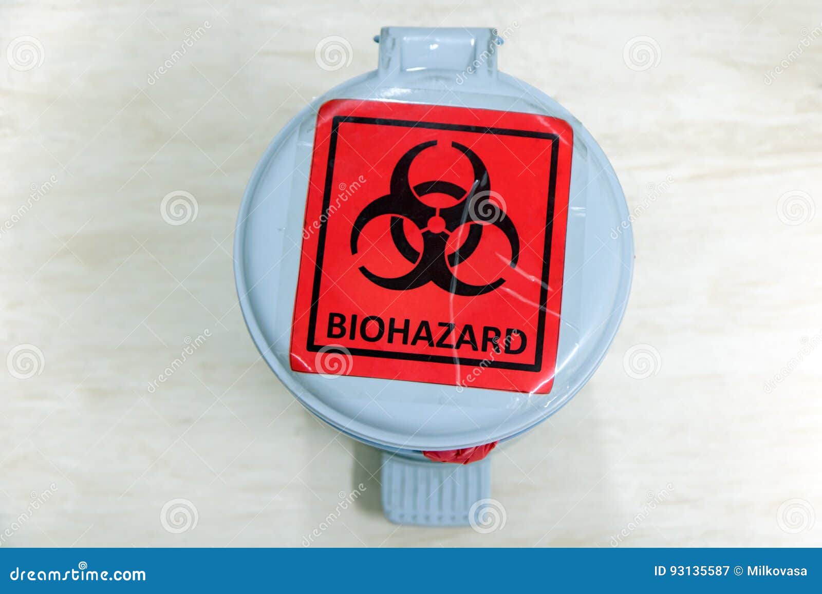Waste Bin with Biohazard Sign Stock Image - Image of biology ...