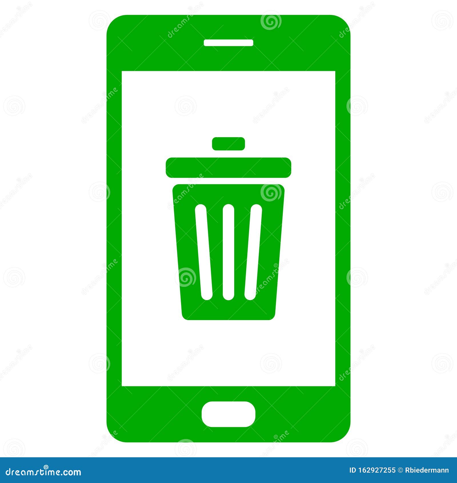 Waste Bin and Smartphone As Vector Illustration Stock Vector ...