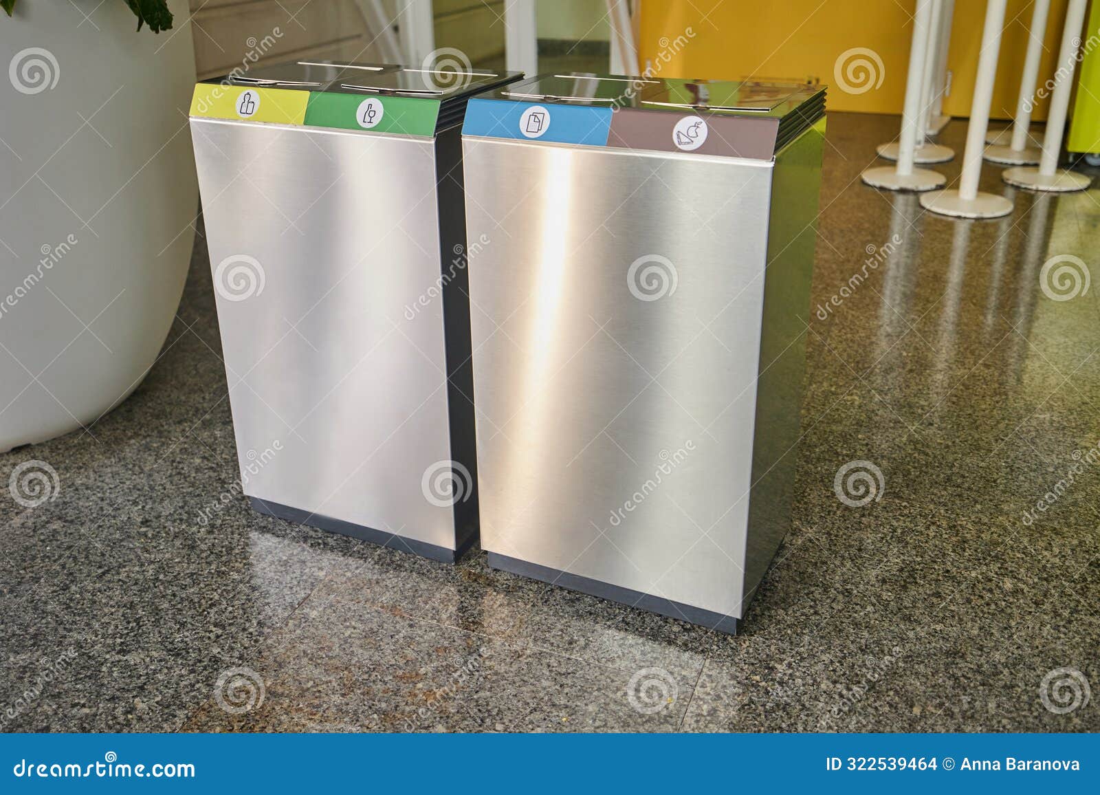 Waste Bins Full of Different Types of Garbage Stock Photo - Image of ...
