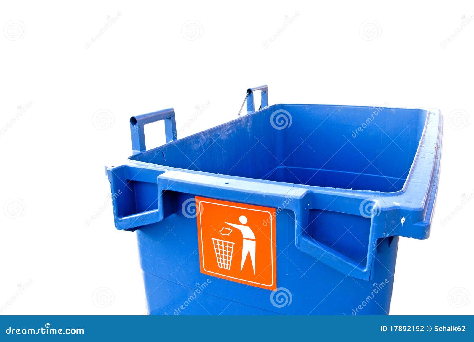 Waste box in blue stock photo. Image of dustbin, junk - 17892152