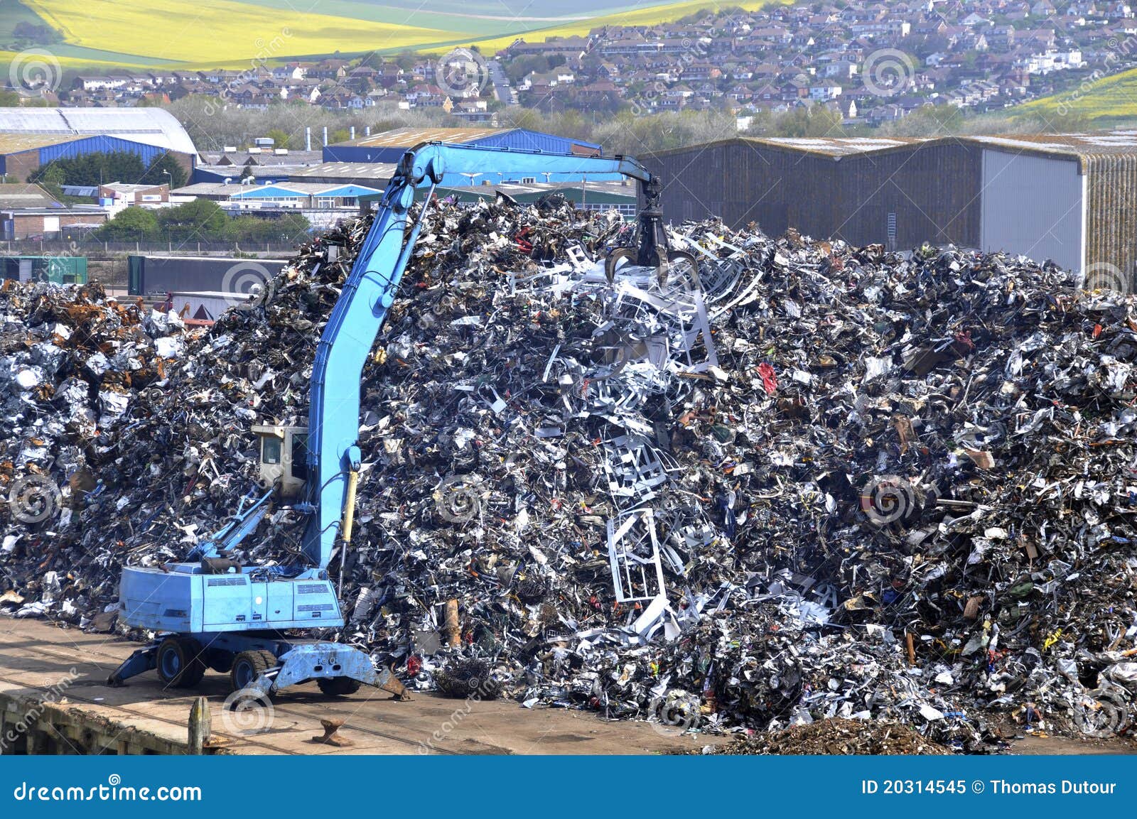 Waste collection centre stock image. Image of excavator - 20314545