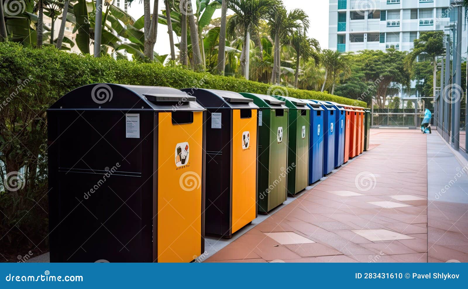 Waste Collection Compartments by Categories for Recycling Stock Photo ...