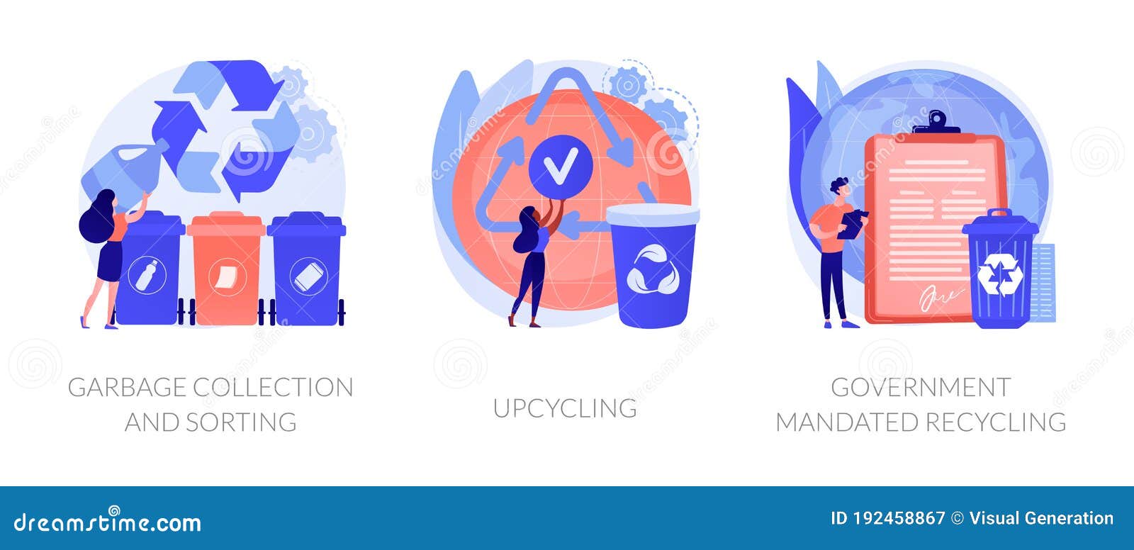 Waste Collection and Recycling Problems Abstract Concept Vector ...