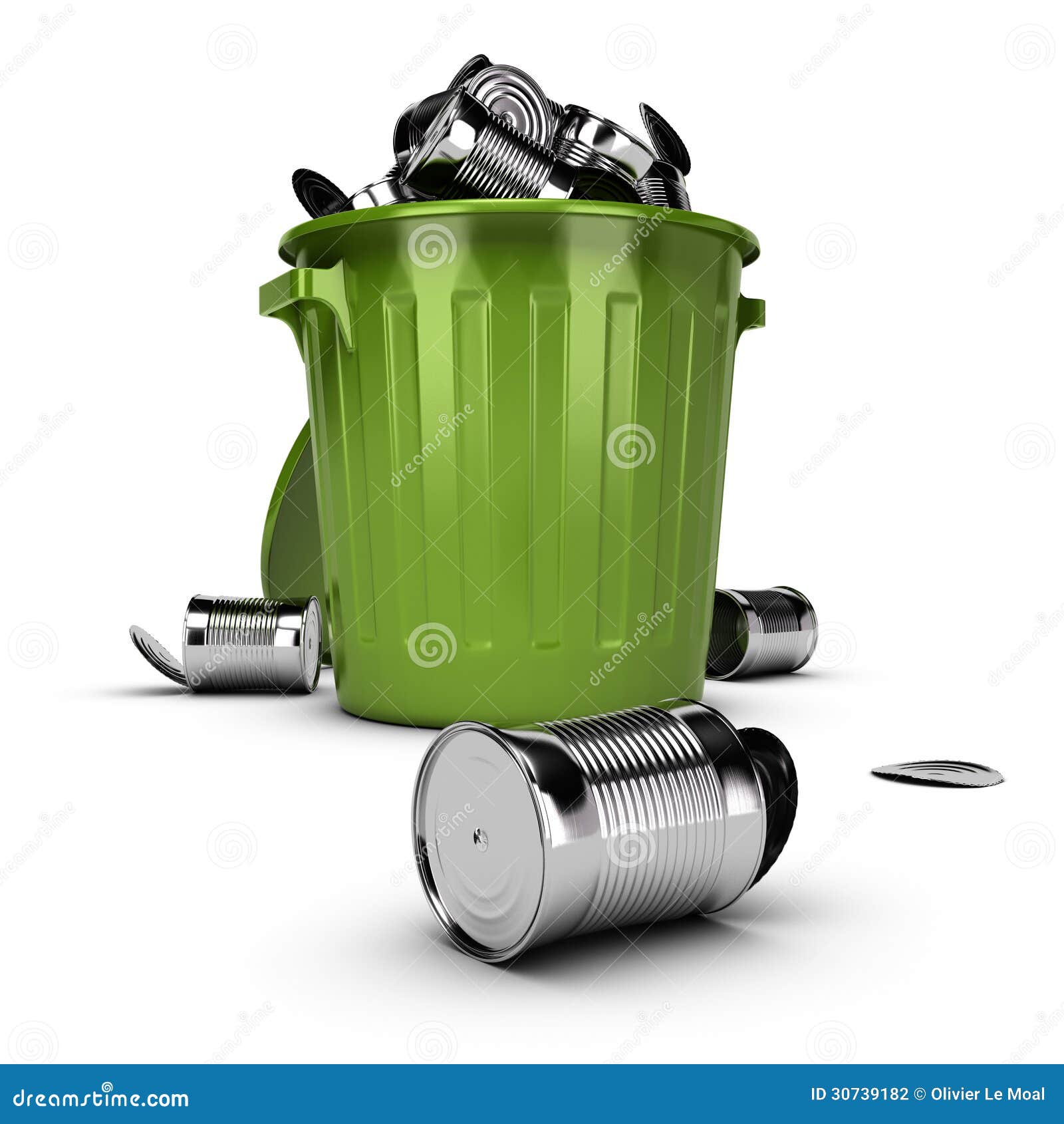 Waste Concept, Overflowing Garbage Bin Stock Illustration ...