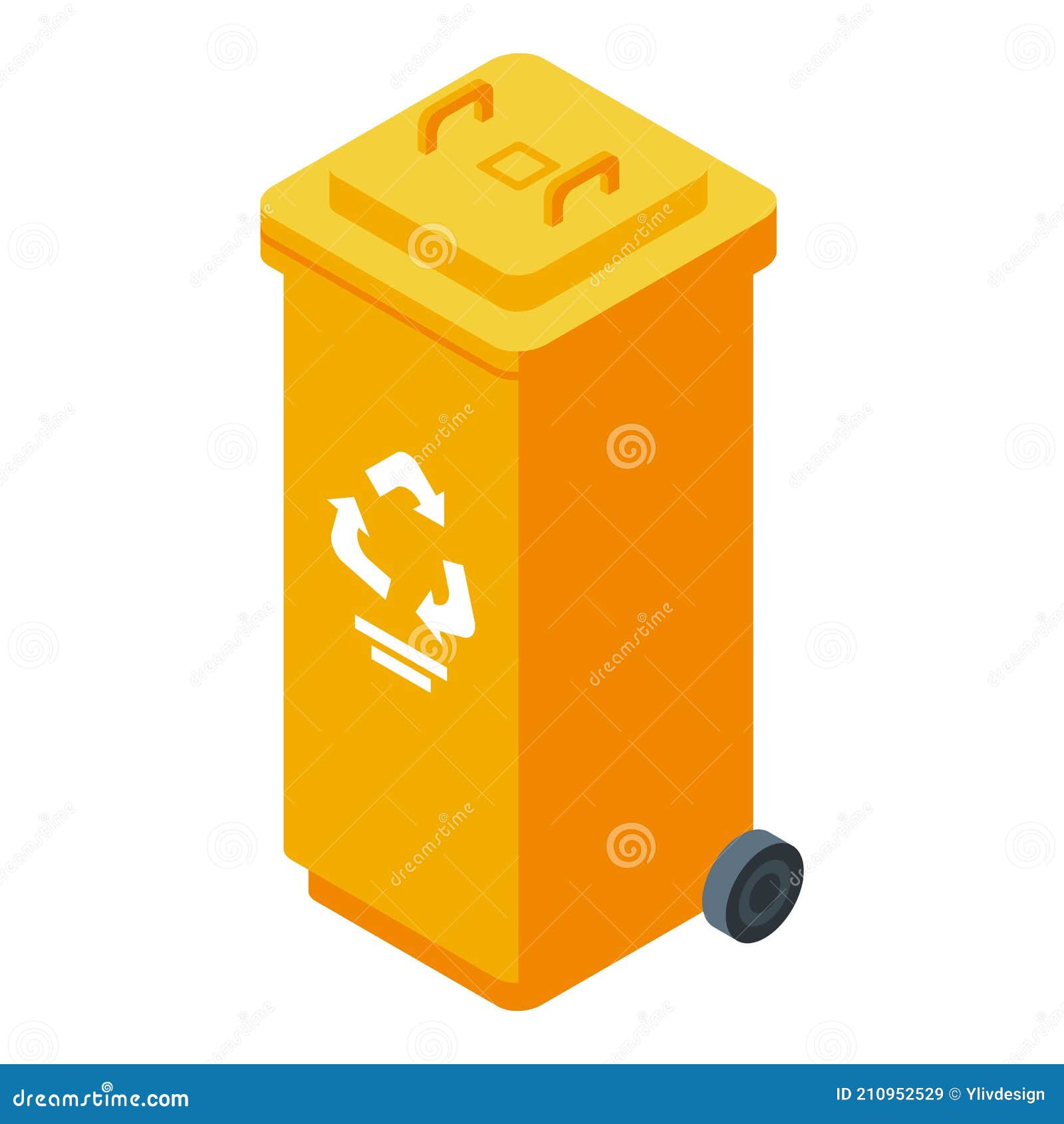 Waste Container Icon, Isometric Style Stock Vector - Illustration of ...