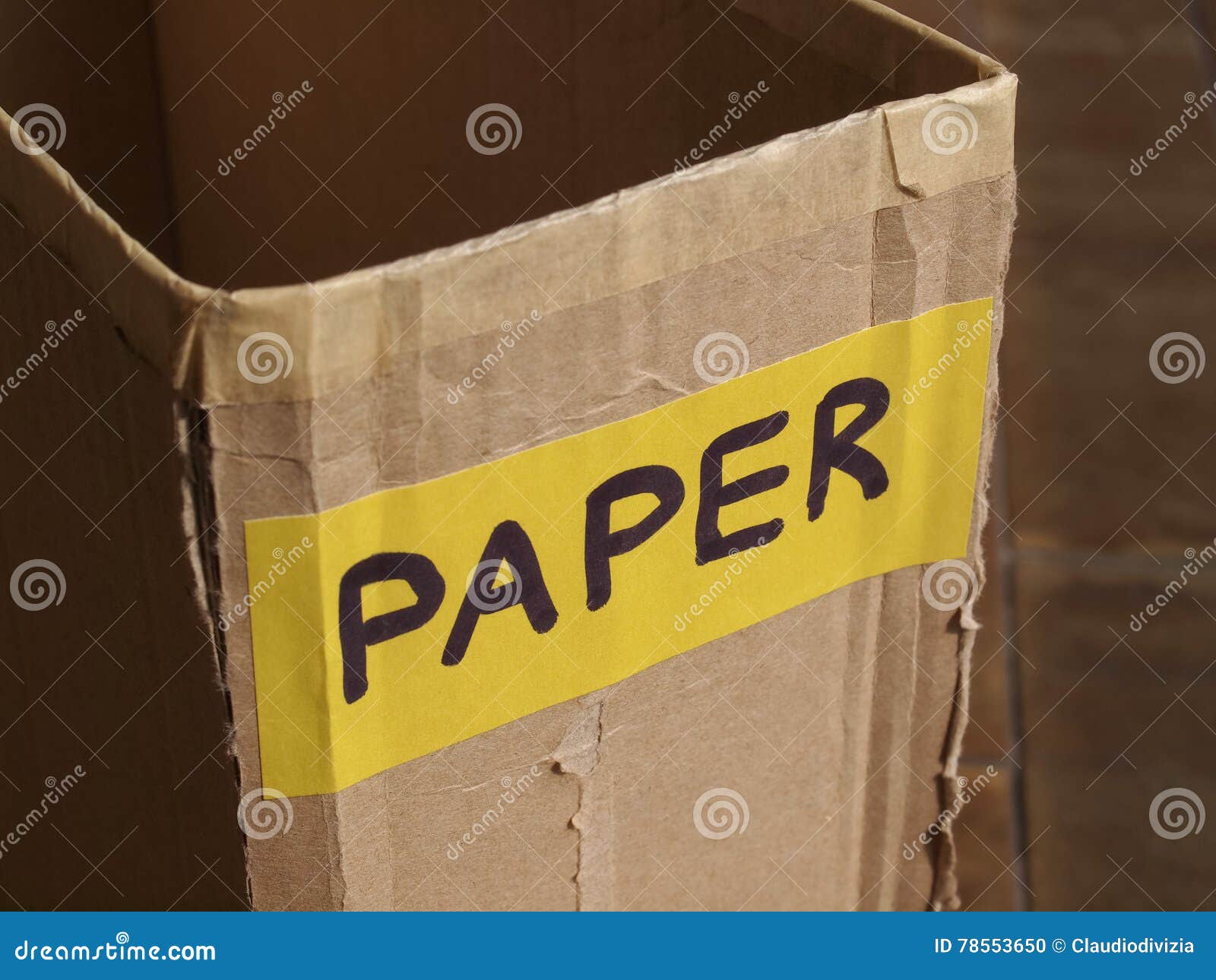 Waste container for paper stock photo. Image of trash - 78553650