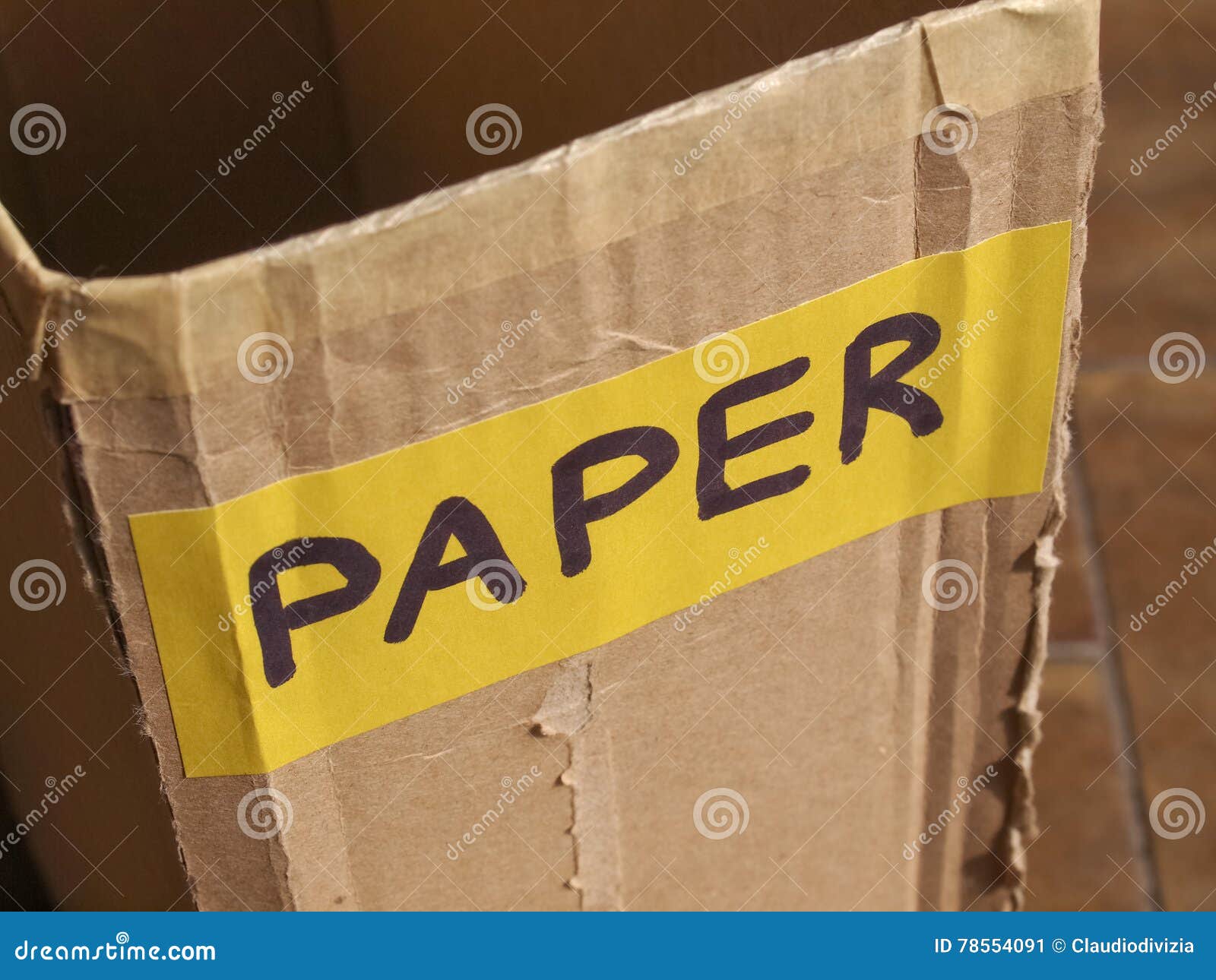 Waste container for paper stock image. Image of sorting - 78554091