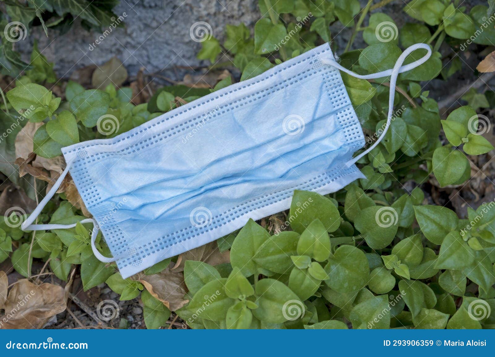 Waste during COVID-19. Discarded Disposable Coronavirus Masks Stock ...