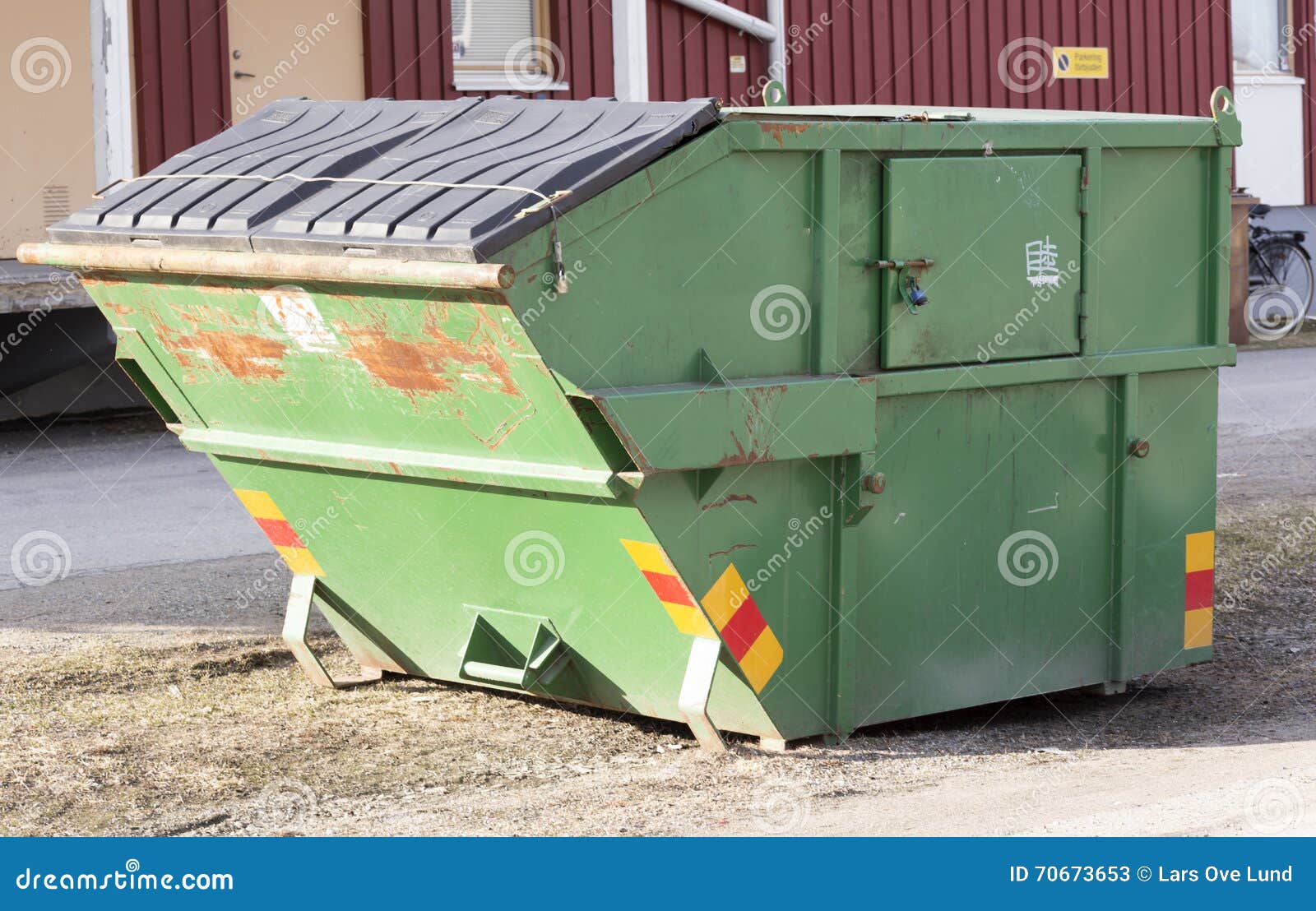 Waste disposal container stock image. Image of gravel - 70673653