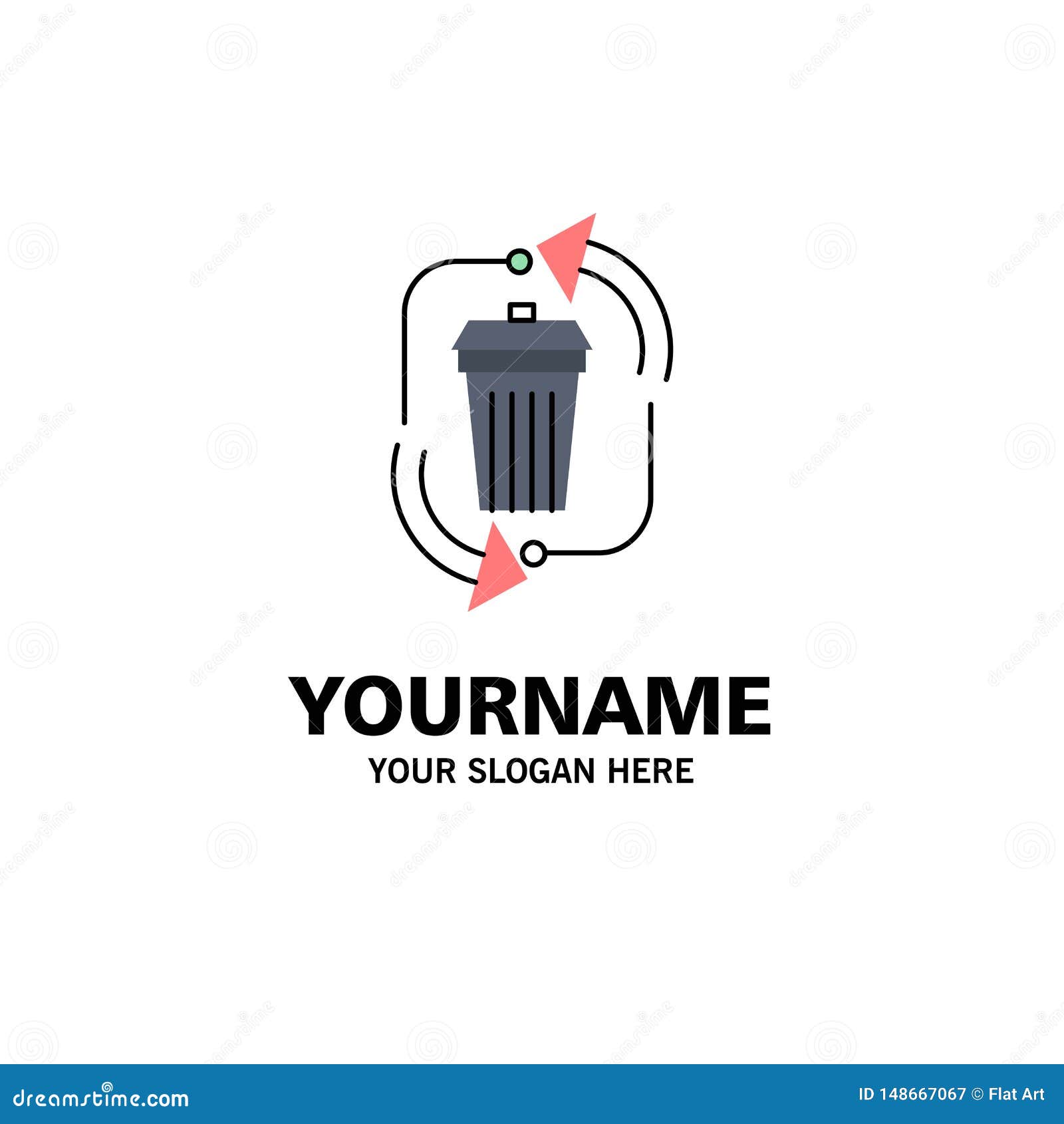 Waste, Disposal, Garbage, Management, Recycle Flat Color Icon Vector ...