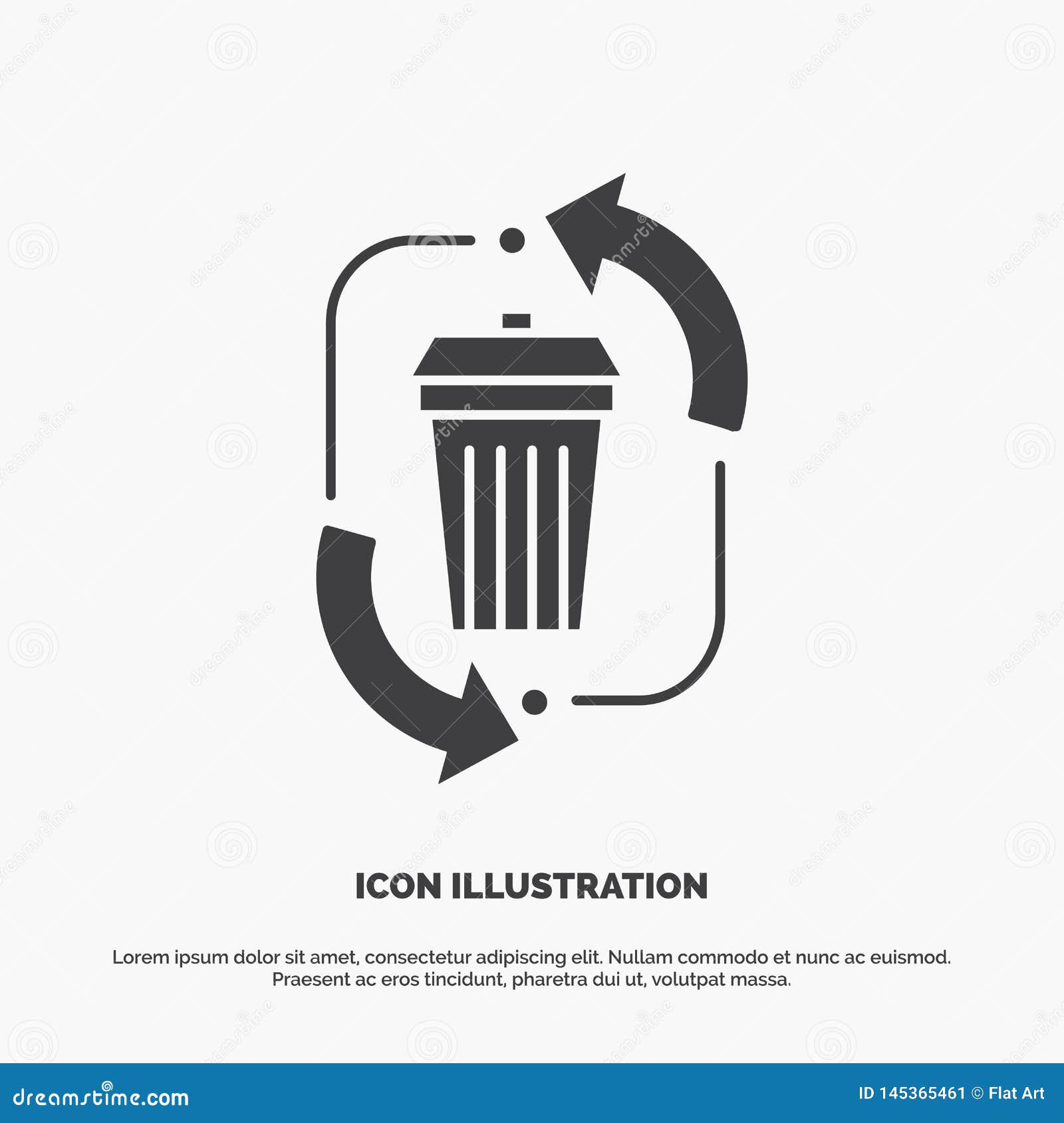 Waste, Disposal, Garbage, Management, Recycle Icon. Glyph Vector Gray ... Waste, Disposal, Garbage, Management, Recycle Icon. Glyph Vector Gray ...