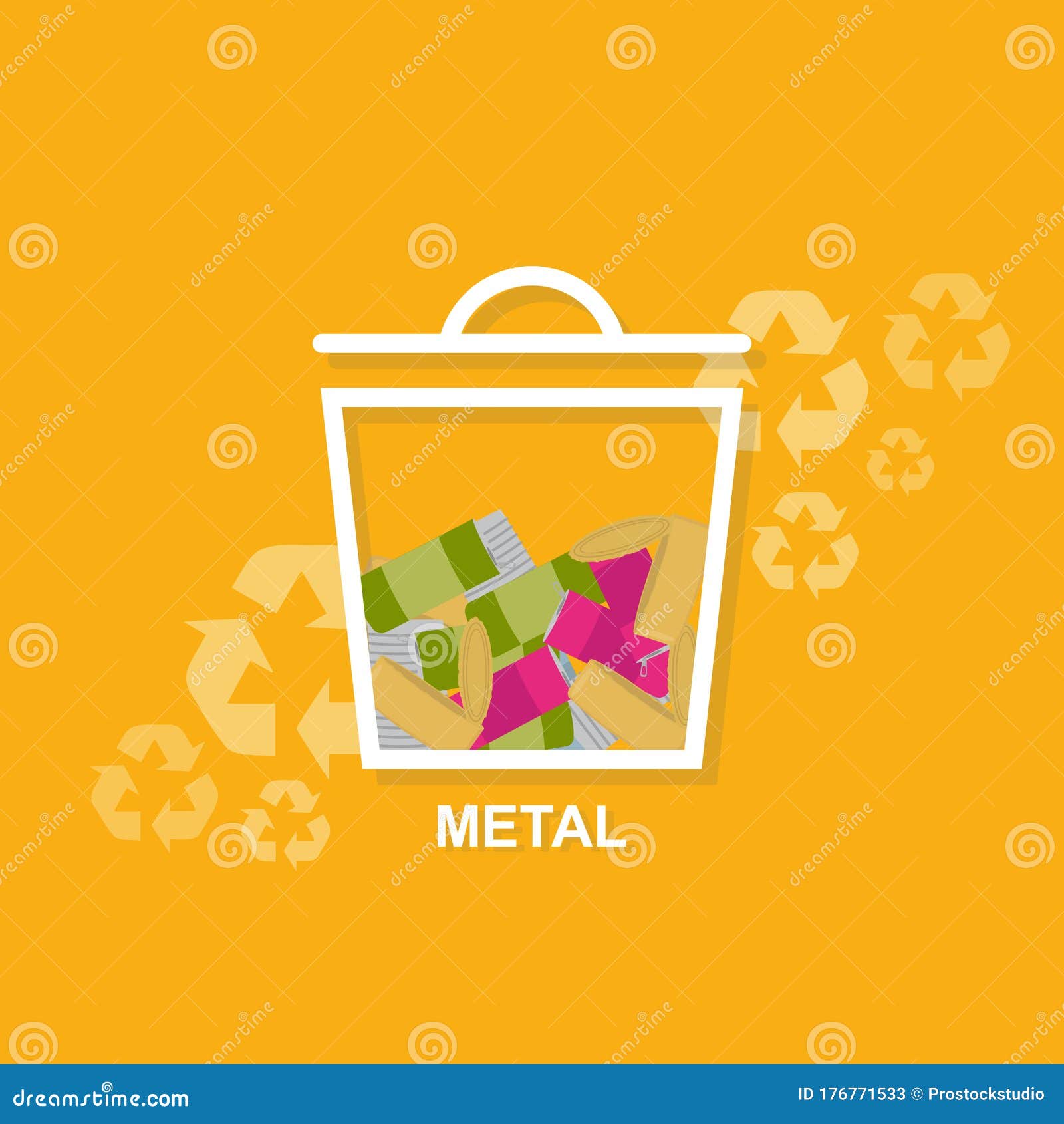 Metal Dustbin Cartoon Vector | CartoonDealer.com #7398955