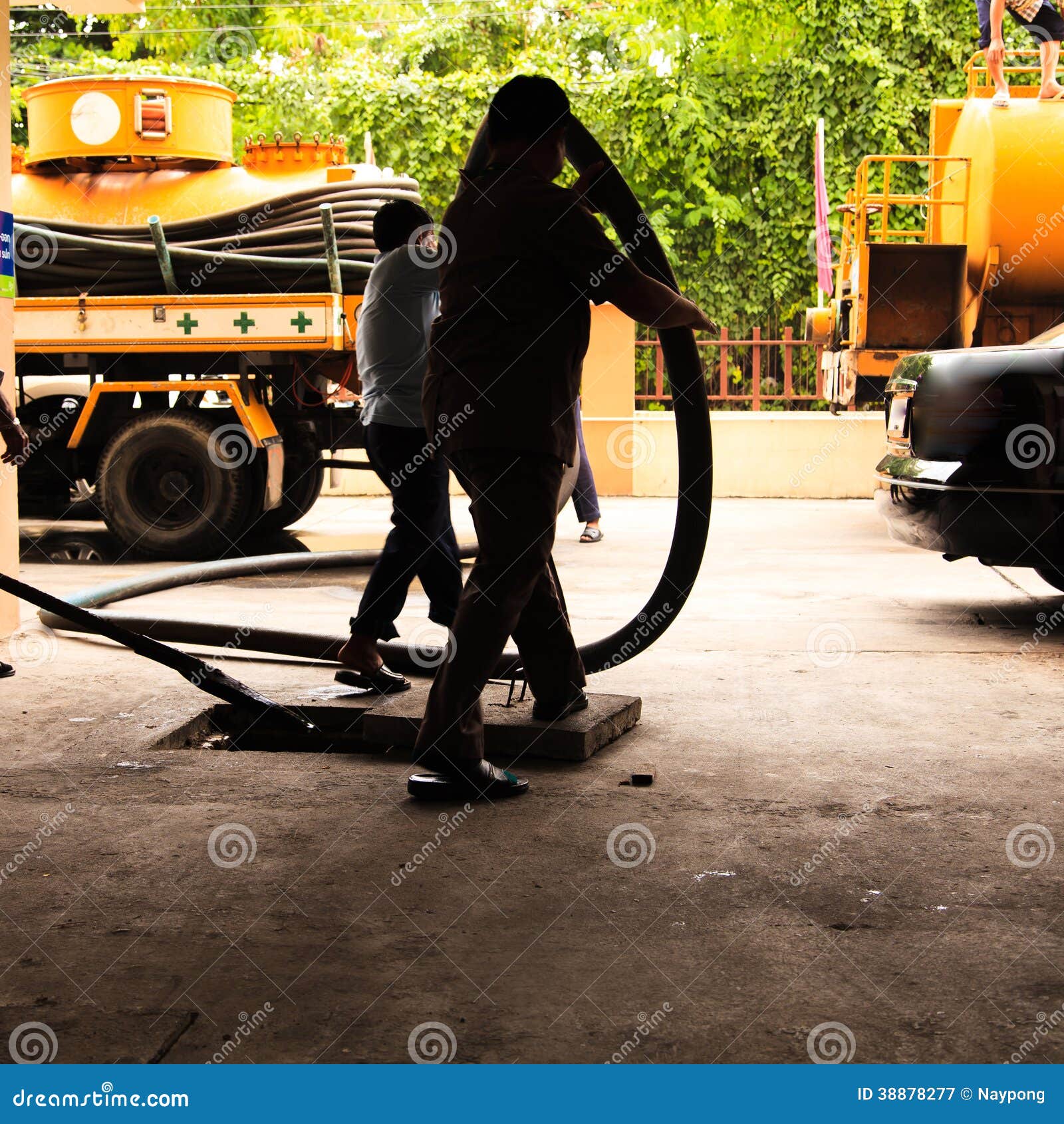 Waste disposal workers stock image. Image of cleaning - 38878277