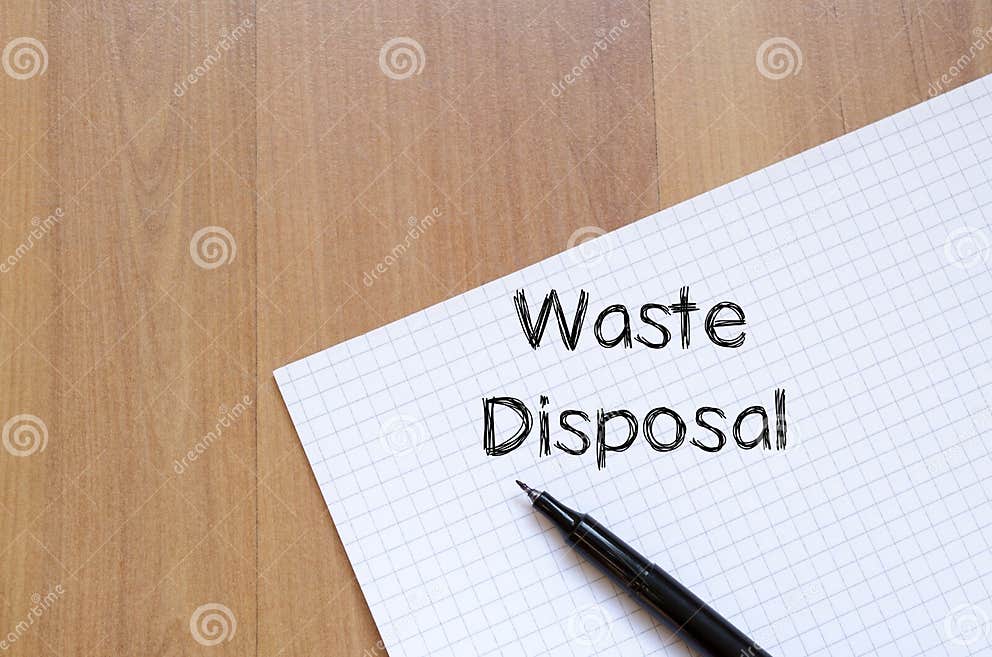 Waste Disposal Write on Notebook Stock Photo - Image of green, ecology ...