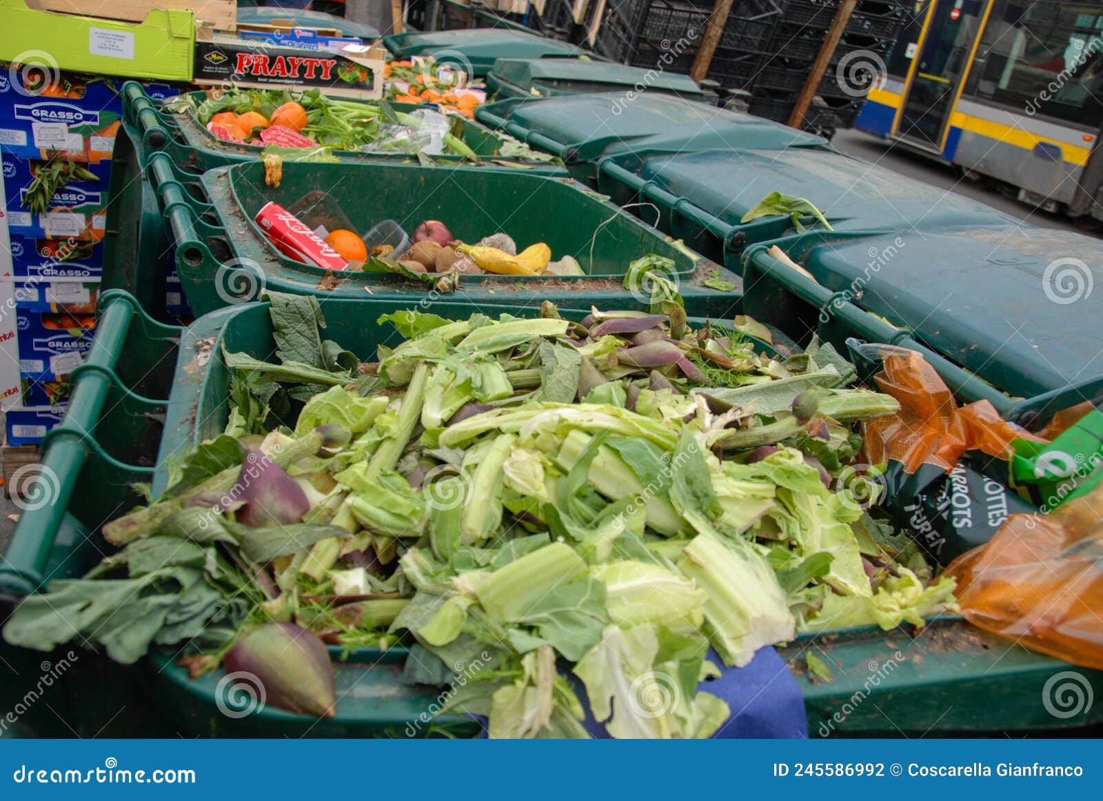 Waste in the Dumpster at the Market Editorial Photography - Image of ...