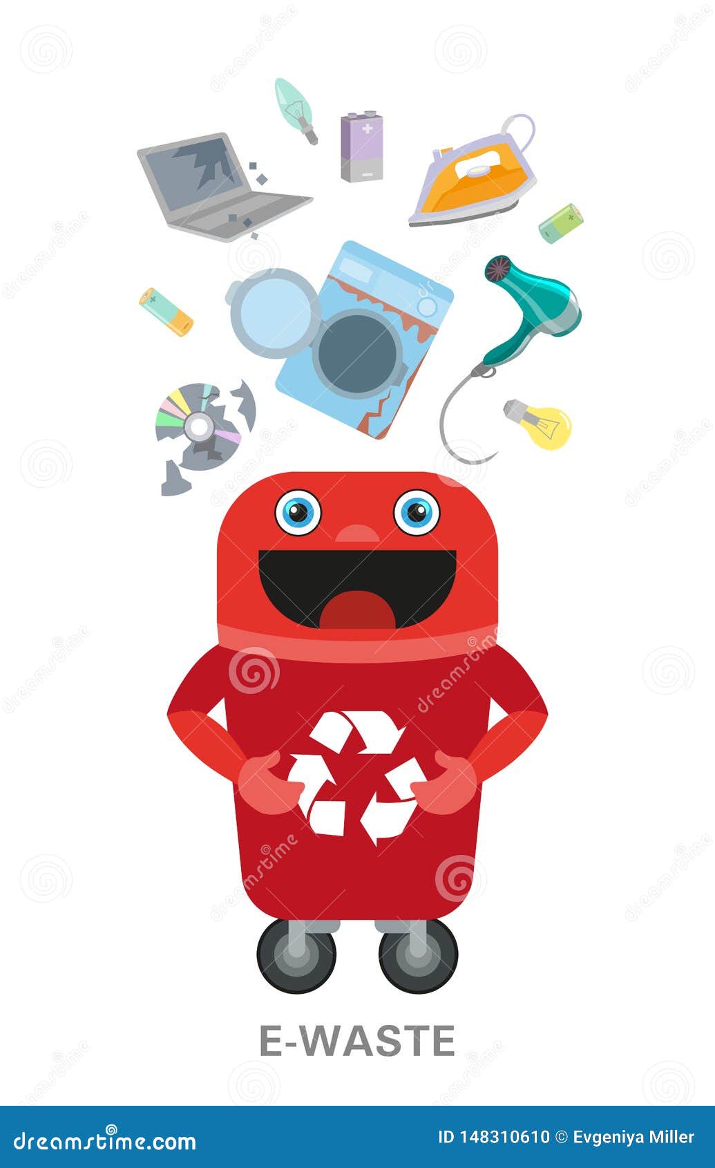 The Waste Electrical And Electronic Equipment Pile. Computer And Other ...