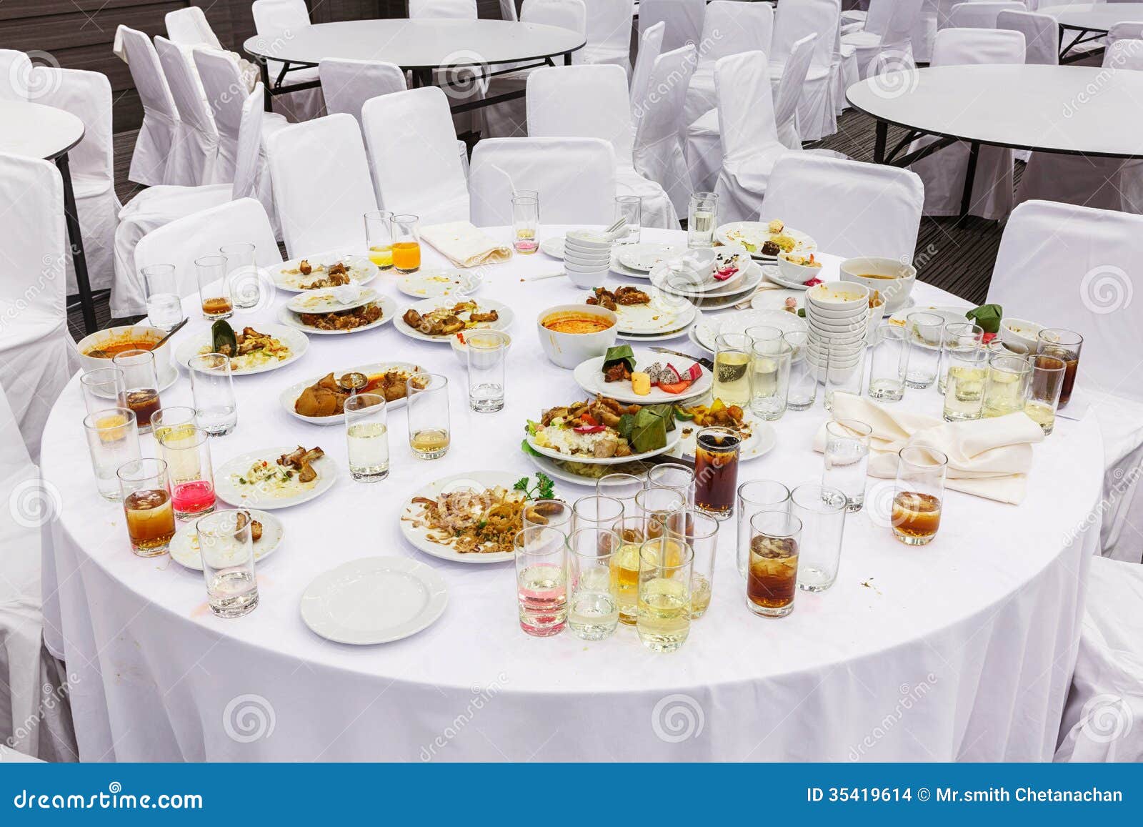 Waste food after dinner stock photo. Image of dinner - 35419614