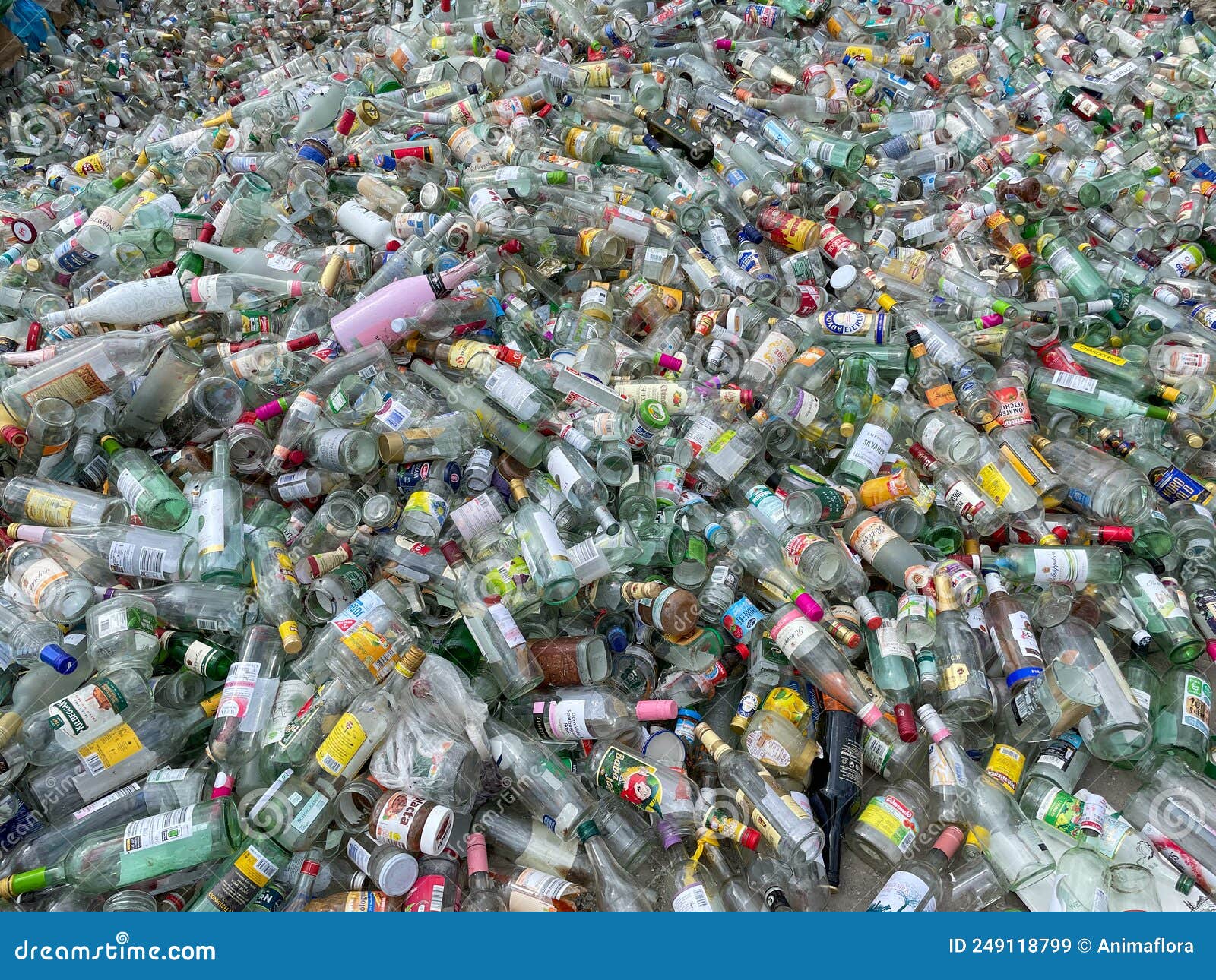 Waste Glass in a Recycling Center Editorial Stock Image - Image of loss ...